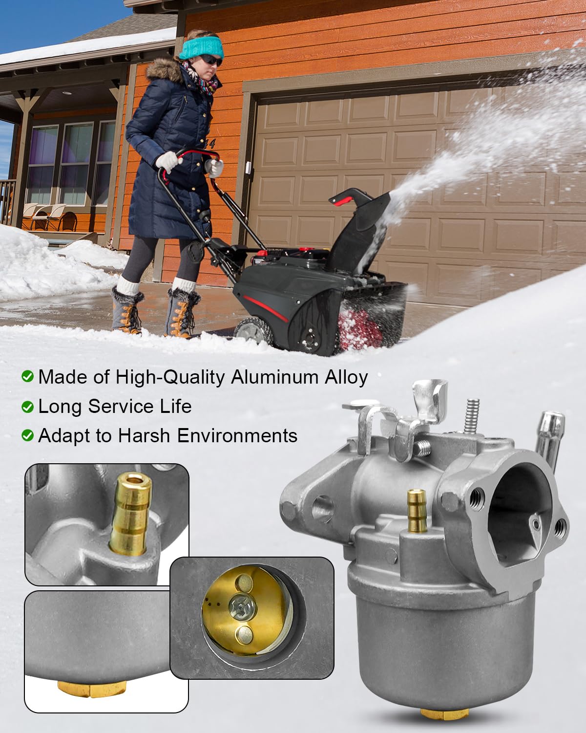 Snapklik.com : Replace 795840 Carburetor Fit For B&S 1500 Series Snow ...