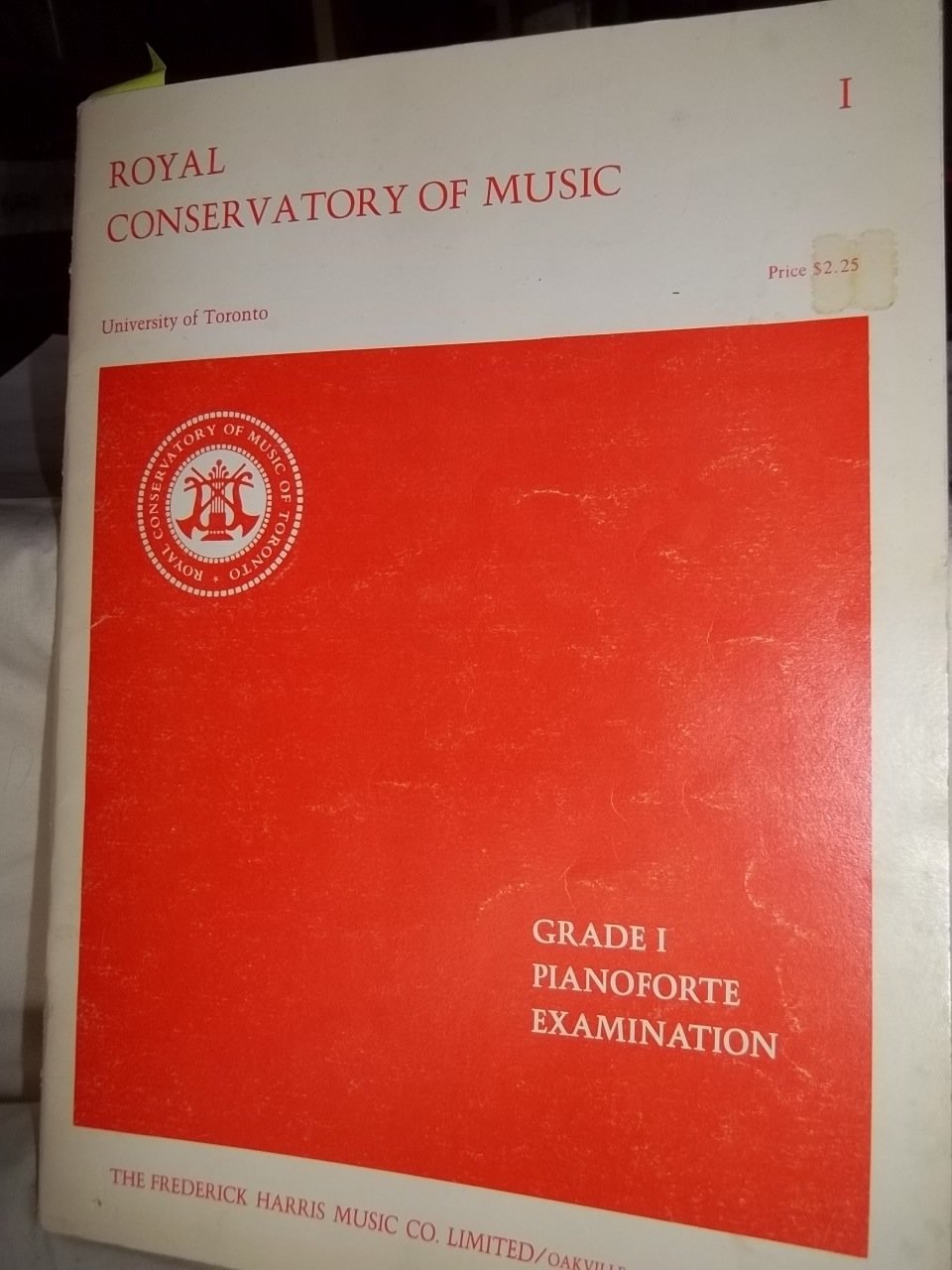 Royal Conservatory of Music Grade 1 Pianoforte Examination: Frederick ...