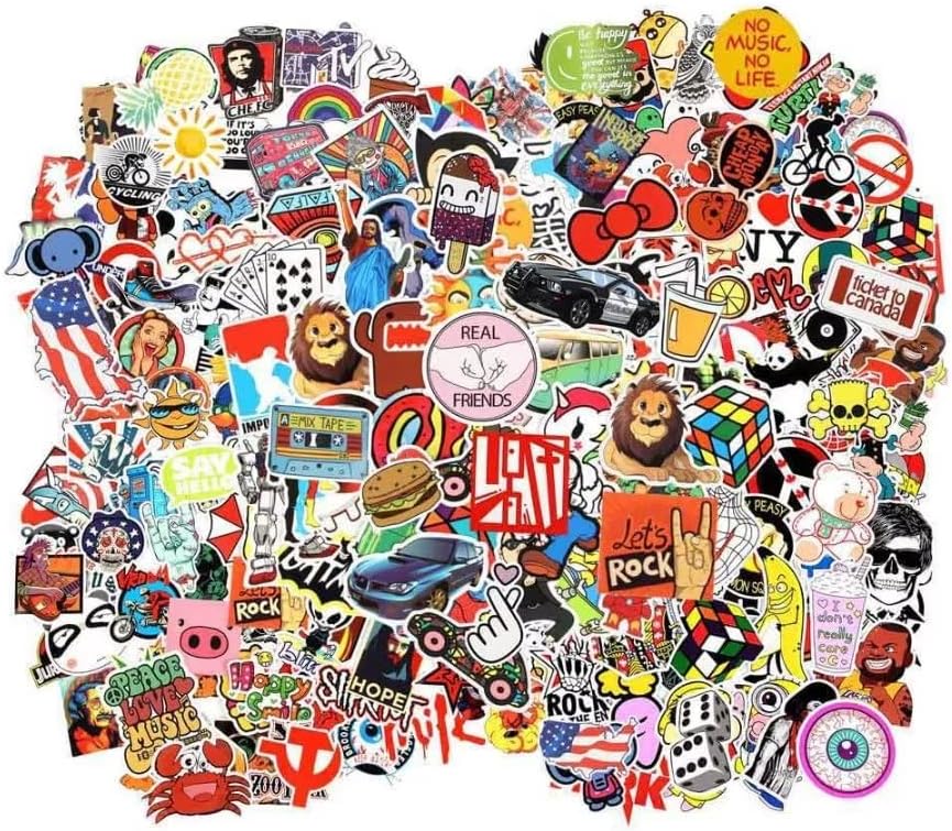 Amazon.com: Cool Sticker 100pcs Random Music Film Vinyl Skateboard ...