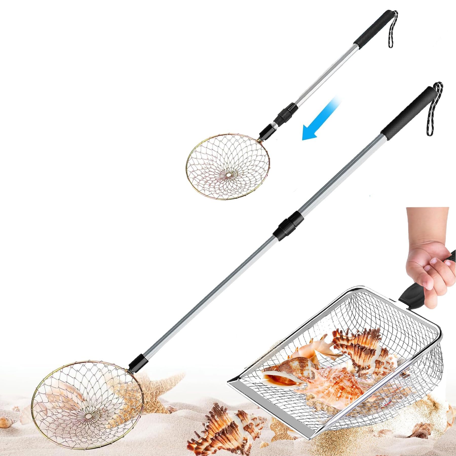 Amazon.com: RuDily 3 Pcs Beach Sand Sifter- Shark Tooth Sifter- Sand ...