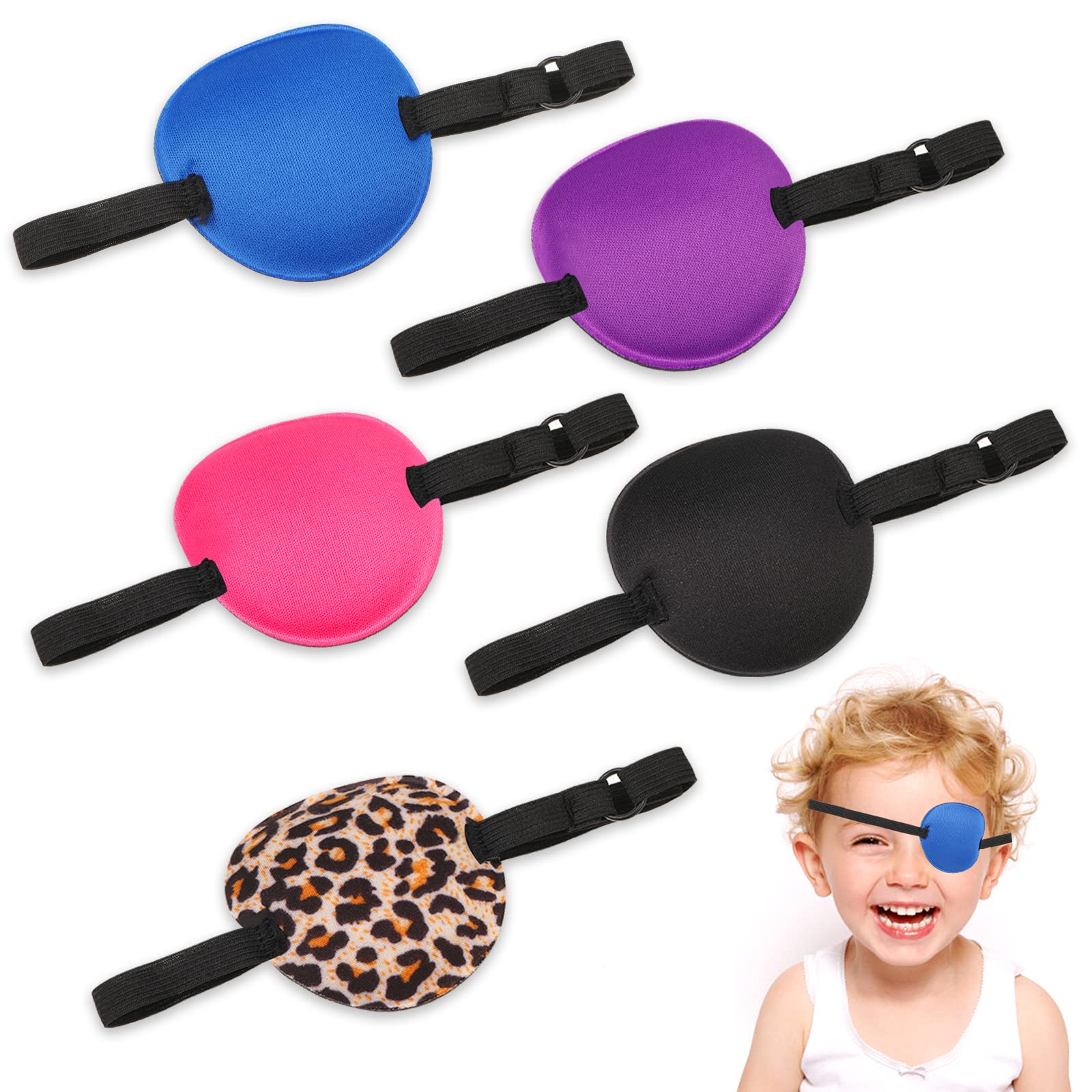 Amazon.com: Hi.FANCY 5 Pack Kids Eye Patches with Buckle, Soft ...