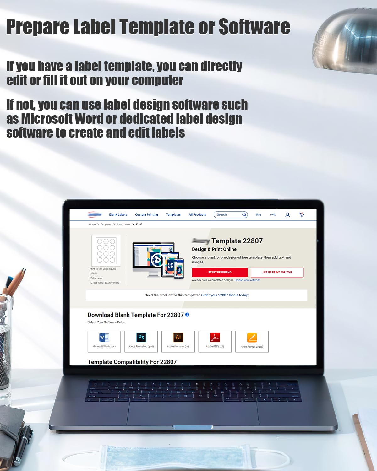 Snapklik.com : Round Label 2 Inch 1200 Mailing Labels Printable Sticker ...