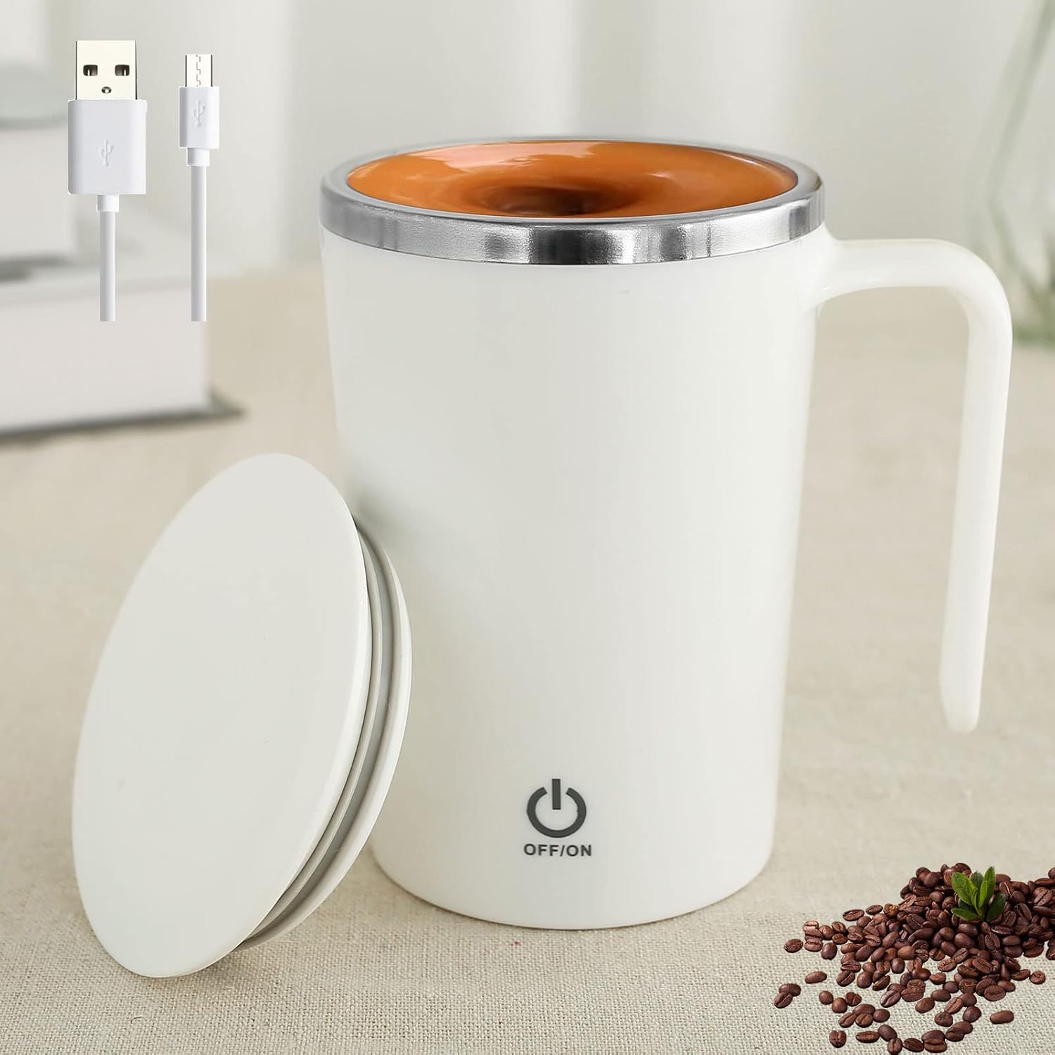 Electric Self Stirring Mug 1200mAh Rechargeable Automatic Mixing Mug ...