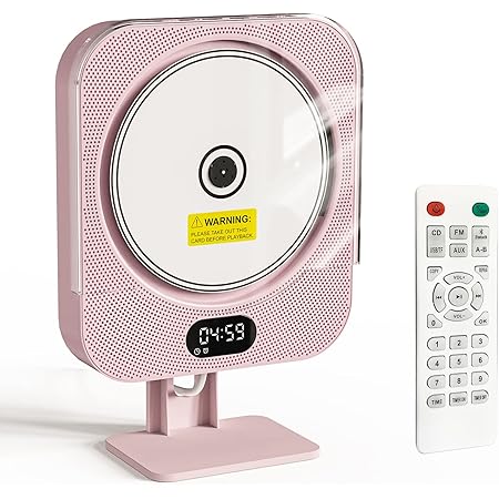 Amazon.com: Yintiny Cute Pink CD Player with Bluetooth 5.0 ...