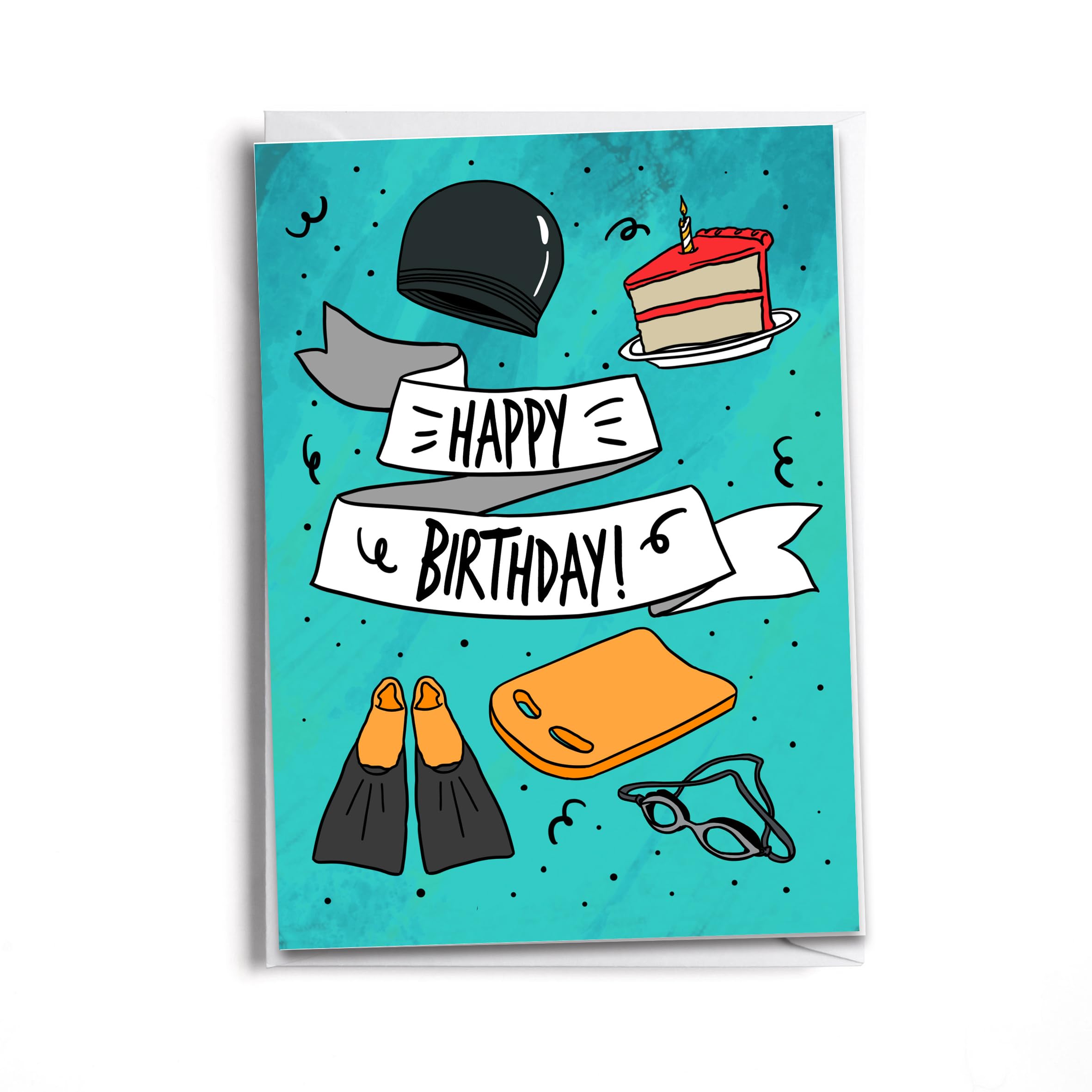Amazon.com: Sole Inspired Happy Birthday Swimmer Greeting Card | Swim ...