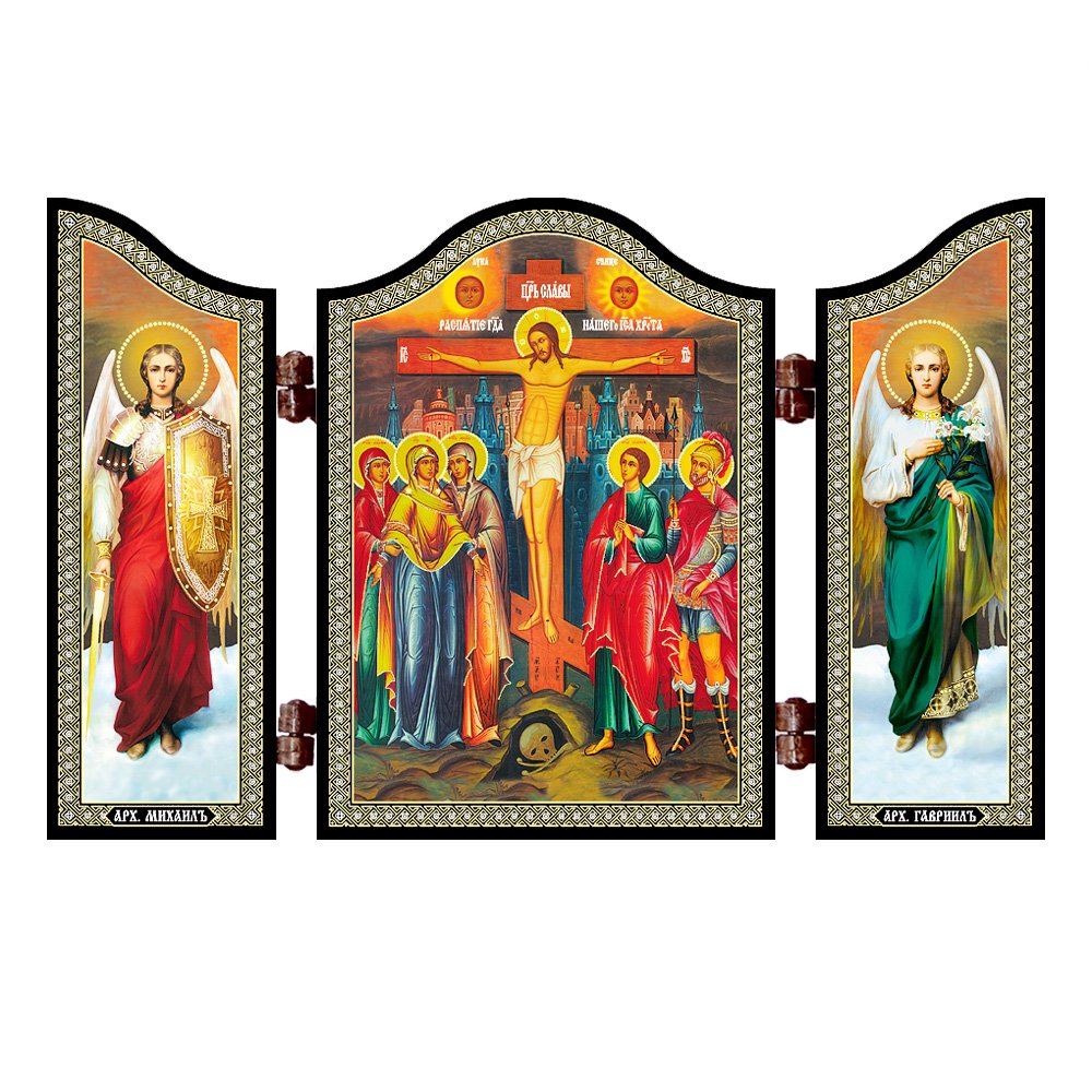 Amazon.de: NKlaus 1428 Kreuzigung Christi christliche Ikone Raspjatie Hristovo reise Altar