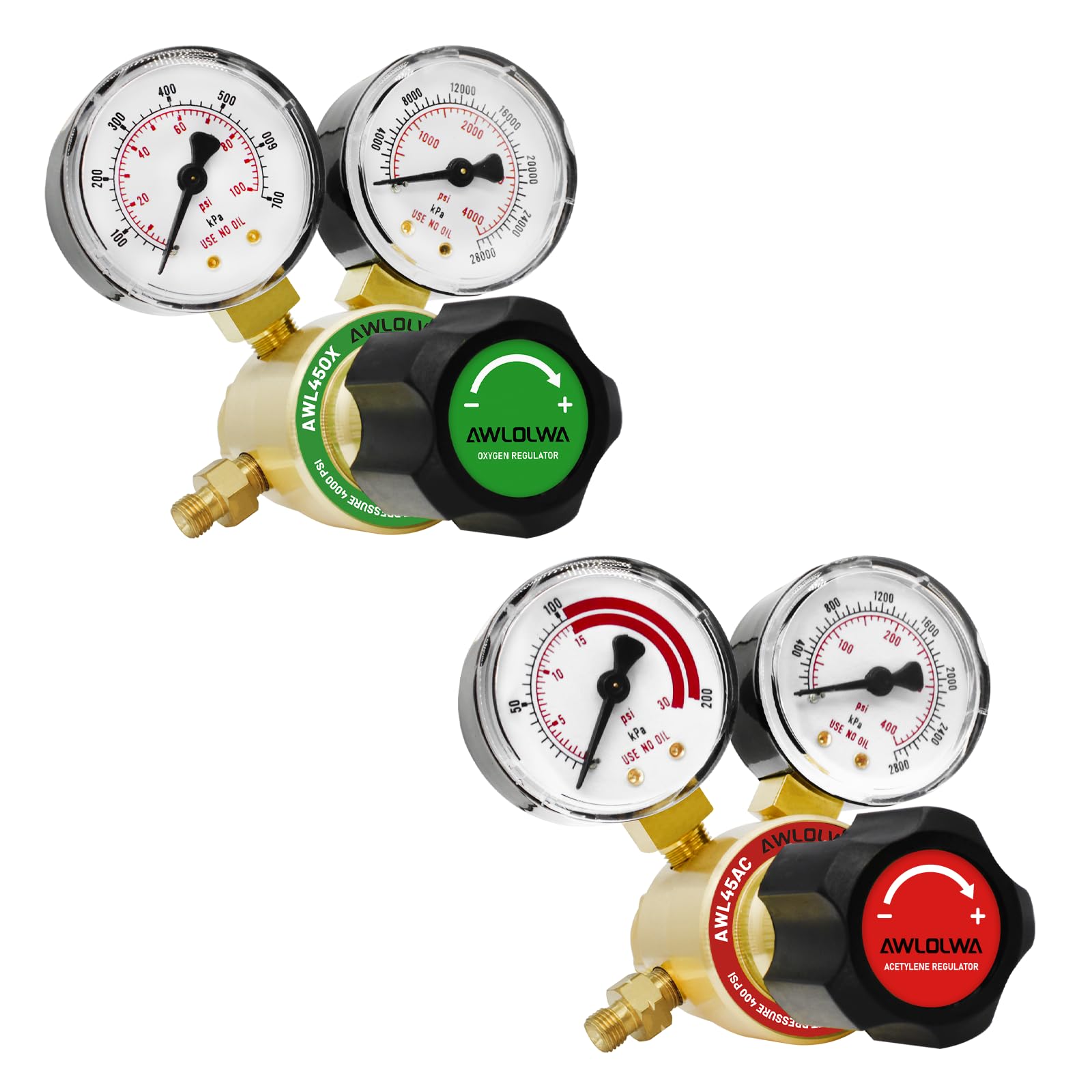 Snapklik.com : AWLOLWA Oxygen Acetylene Regulator Set CGA540 And CGA200 ...