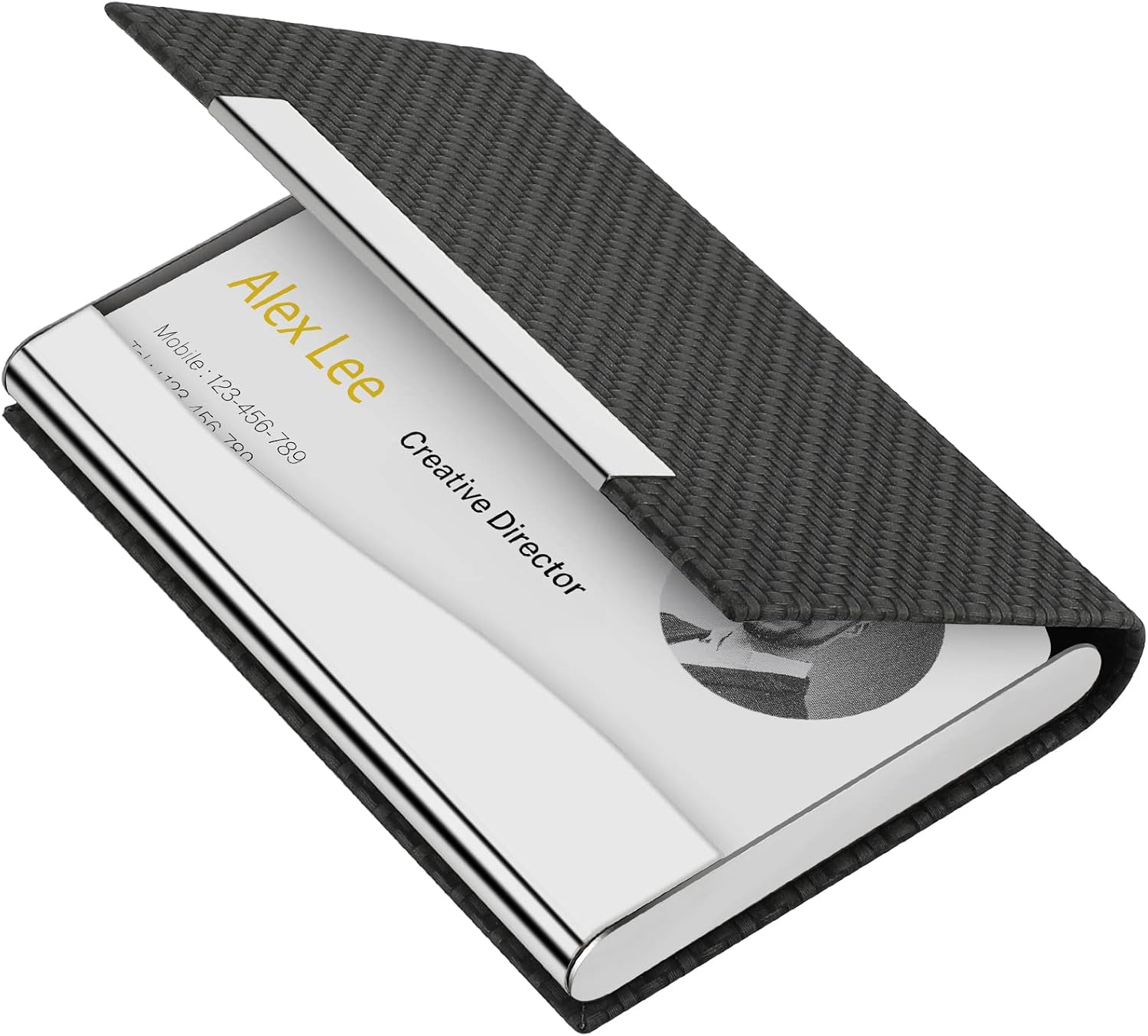 Amazon.com: MaxGear Business Card Holder, PU Leather Business Cards ...