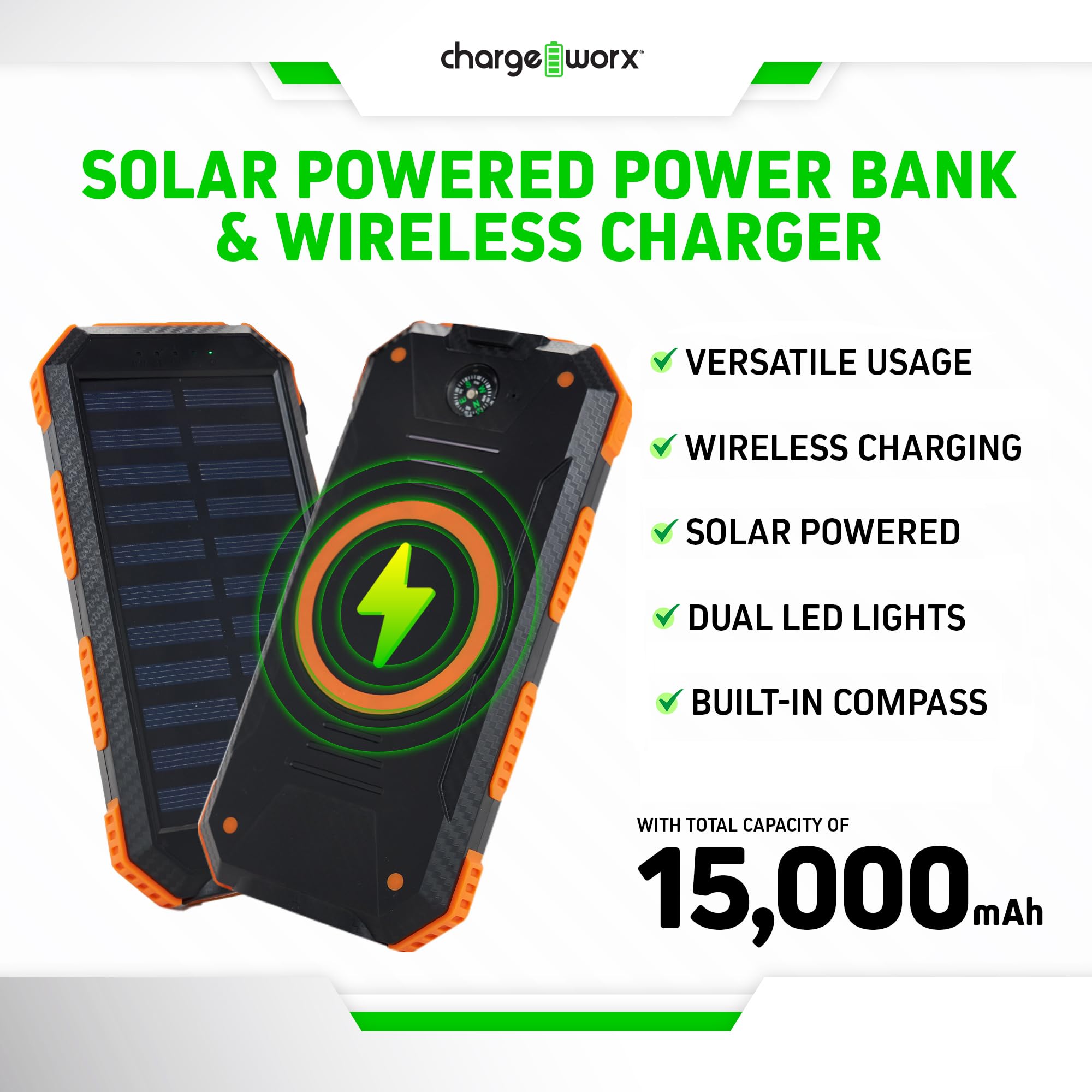 Snapklik.com : ChargeWorx Solar Power Bank