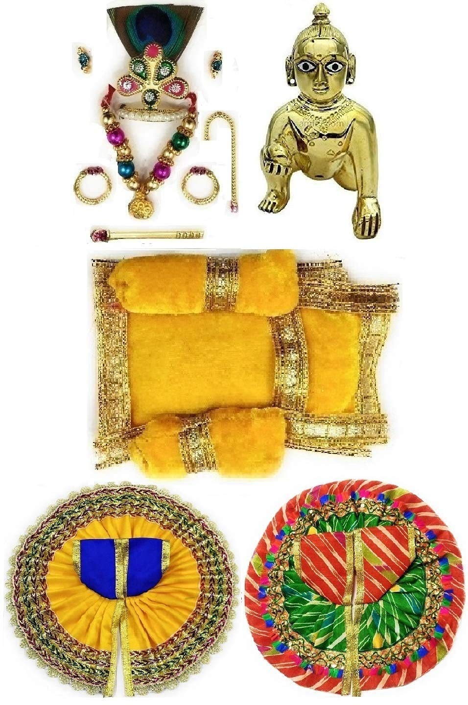 Buy Trendy Treasures® Laddu Gopal Statue Murti with Dress Combo for ...