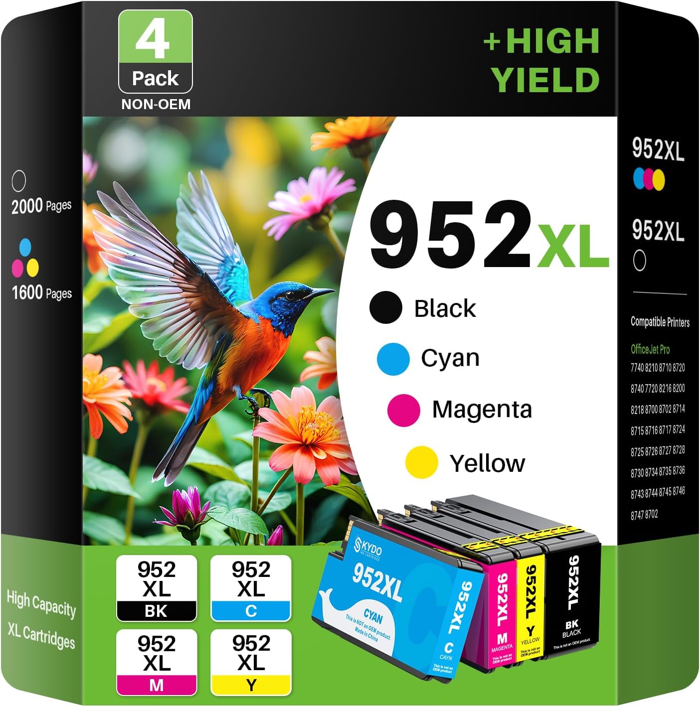 Amazon.com: 952XL High Yield Ink Cartridges Compatible 952XL Ink ...