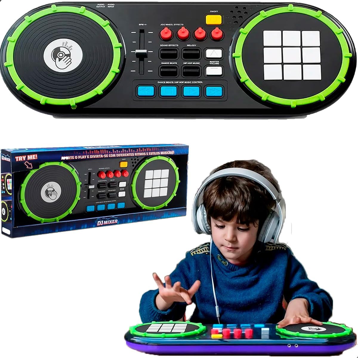 Dj Mixer com Painel de LED Multikids - BR1175 : Amazon.com.br ...