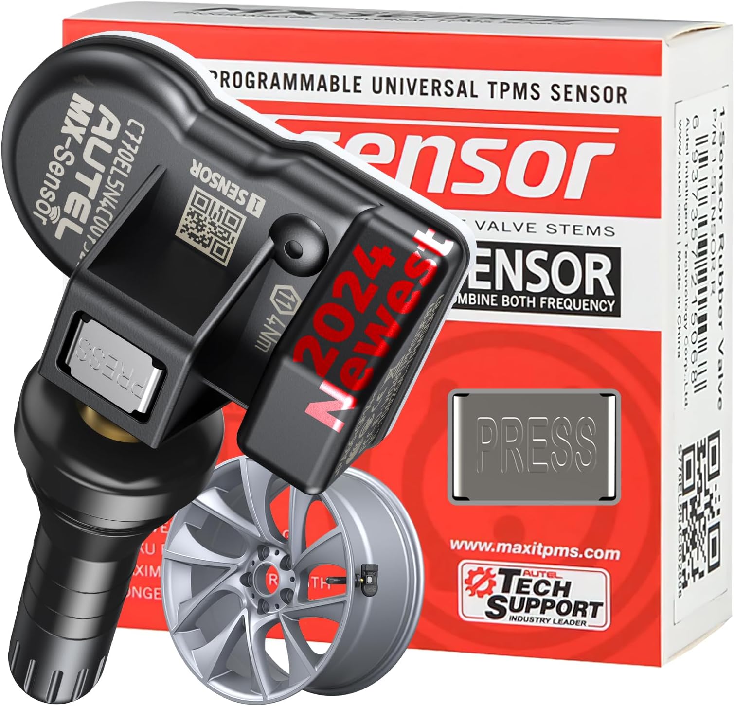 Amazon.com: Autel TPMS Sensor MX-Sensor 2 in 1 (315MHz + 433MHz) Press ...