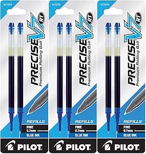 Pilot Precise V7 RT Liquid Ink Retractable Rollerball Pen Refills, 0 ...