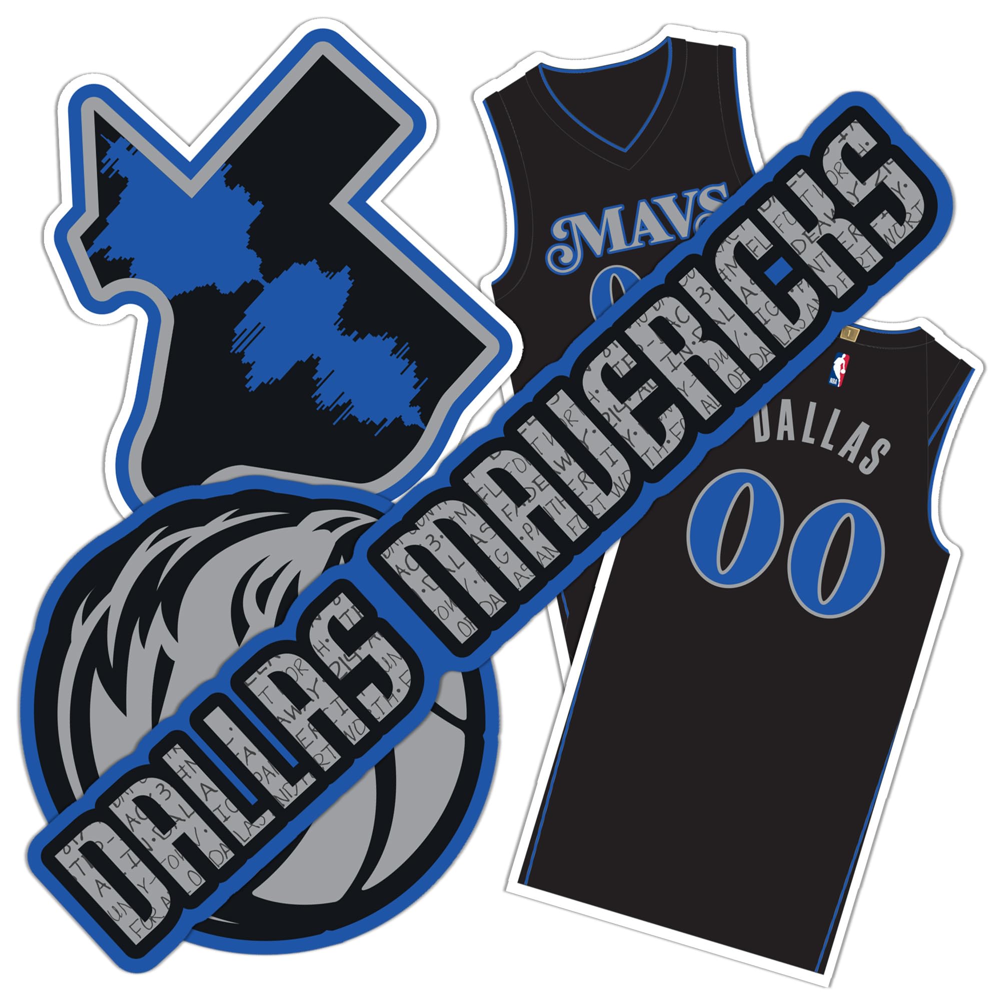 Amazon.com: Desert Cactus Dallas Mavericks Stickers NBA Officially ...