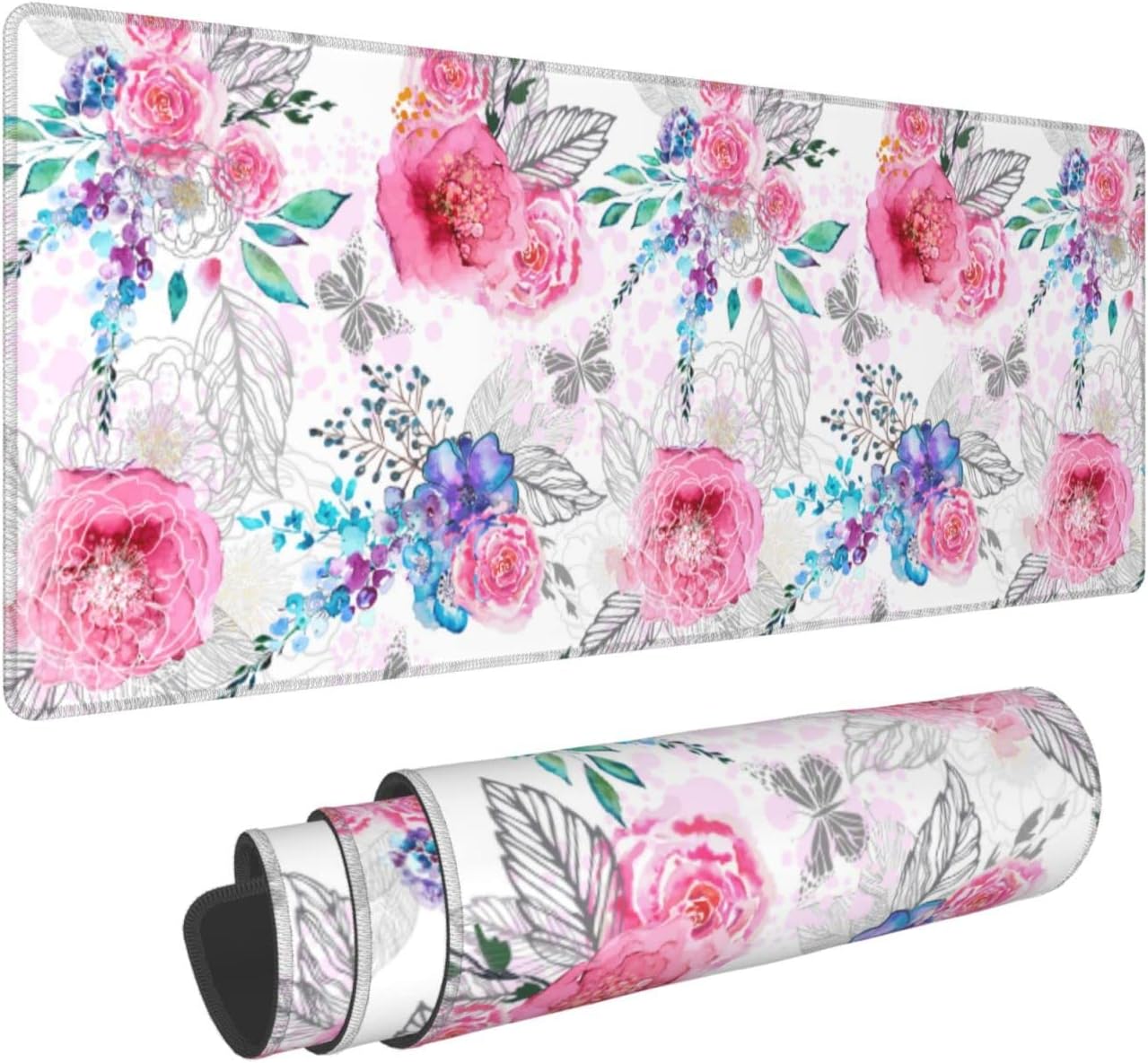 Amazon.com: Large Mousepad, Cute Flower Xl Mouse Pad Gaming, Long ...
