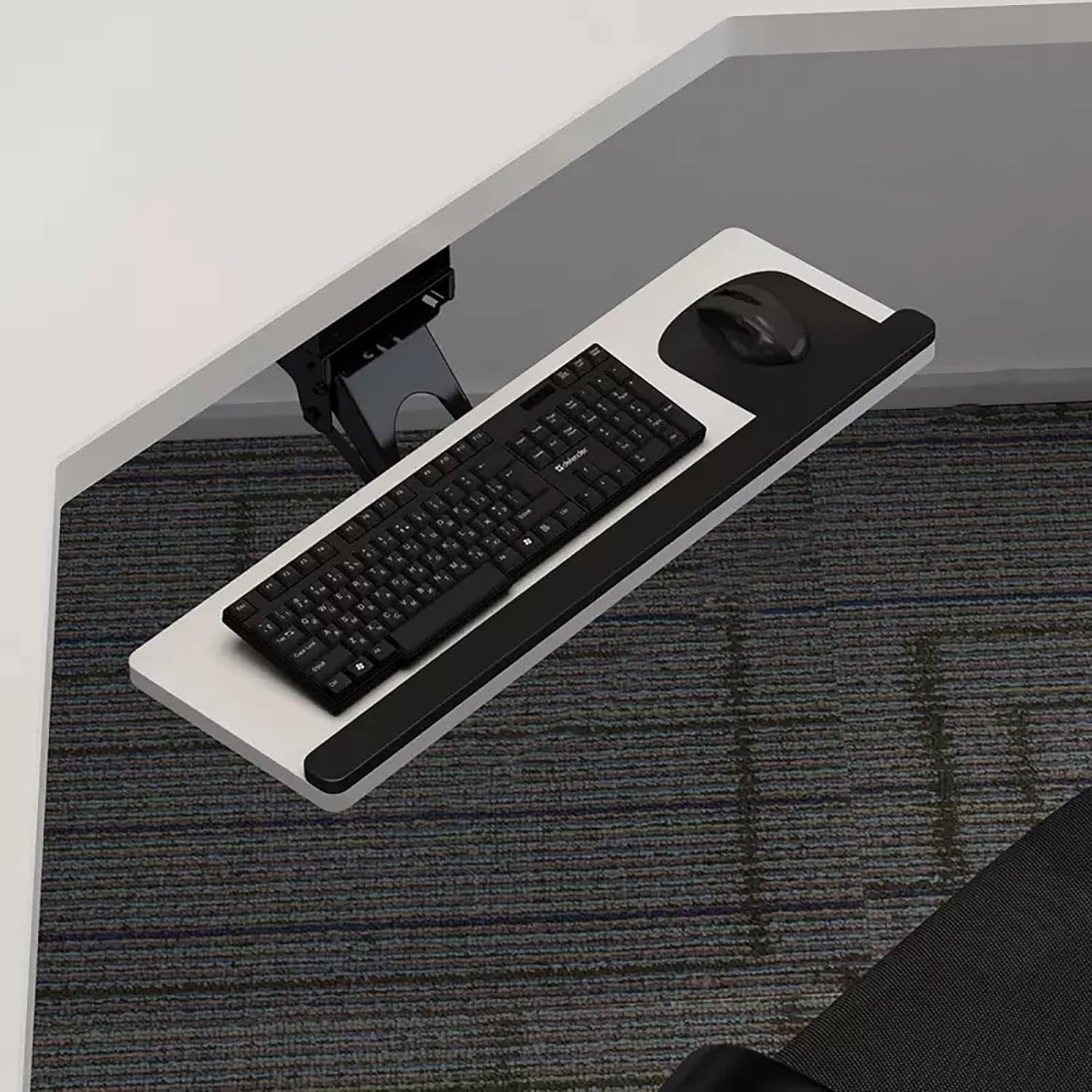 Keyboard Tray Under Desk, Adjustable 360 Ergonomic Slide-Out Keyboard ...