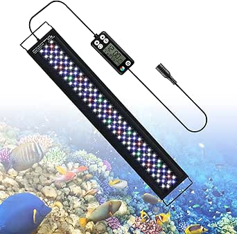 LED Aquariumverlichting, volledig spectrum aquariumlamp met timer voor ...