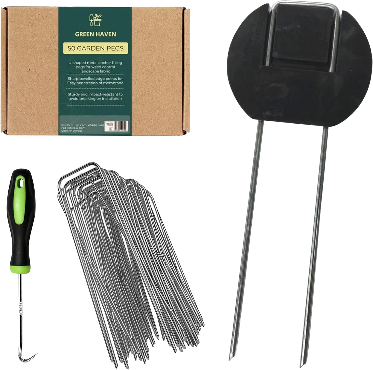 Amazon.com : Green Haven Garden Pegs Buffer Bundle 50Pack – Heavy Duty ...