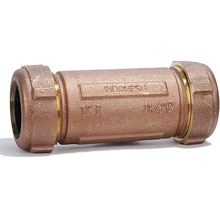 Brass Moody Compression Coupling with 1-Inch Iron Pipe Size or 1-1/4 ...