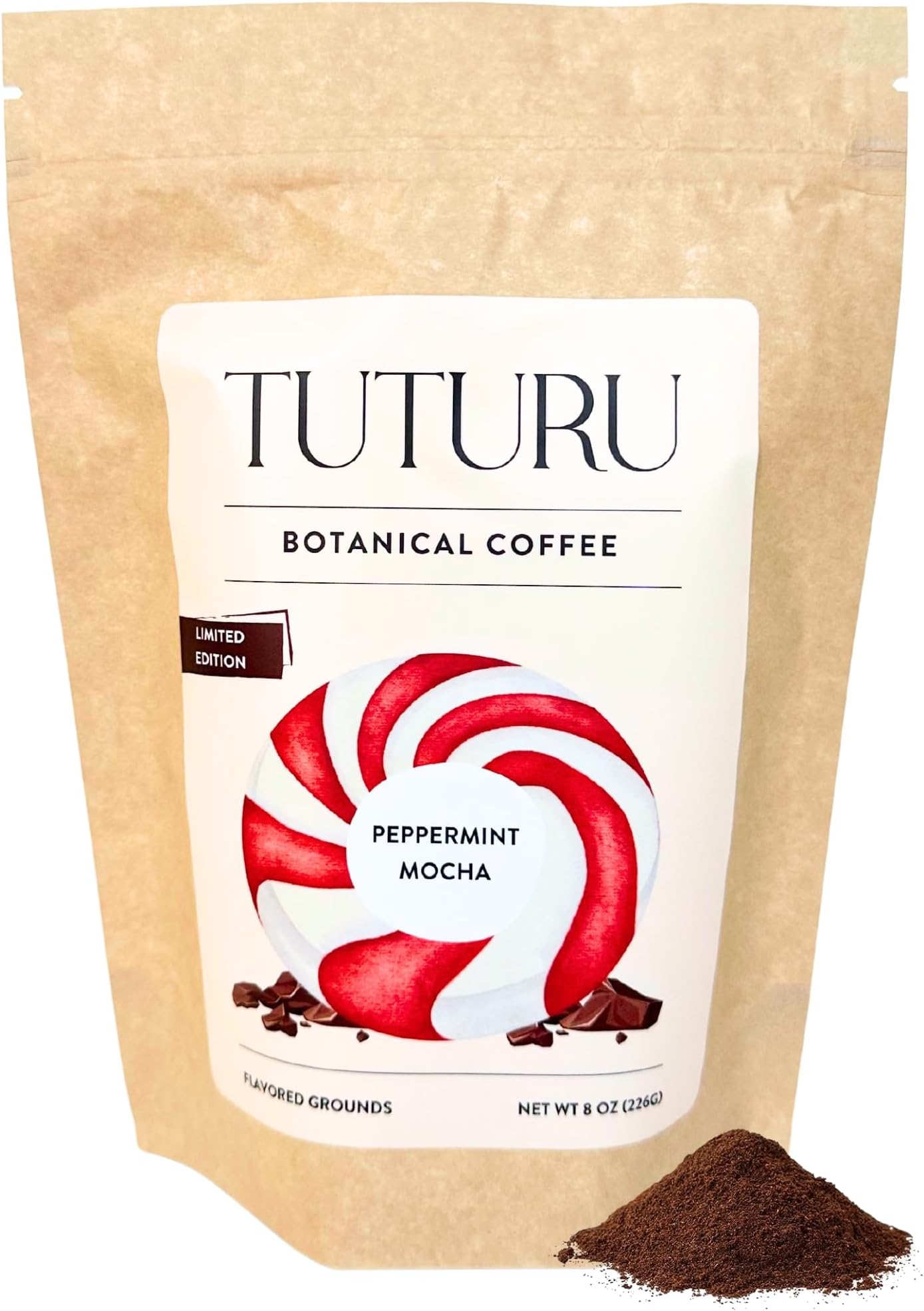 Amazon.com : Organic Peppermint Mocha Ground Coffee | Real Peppermint ...