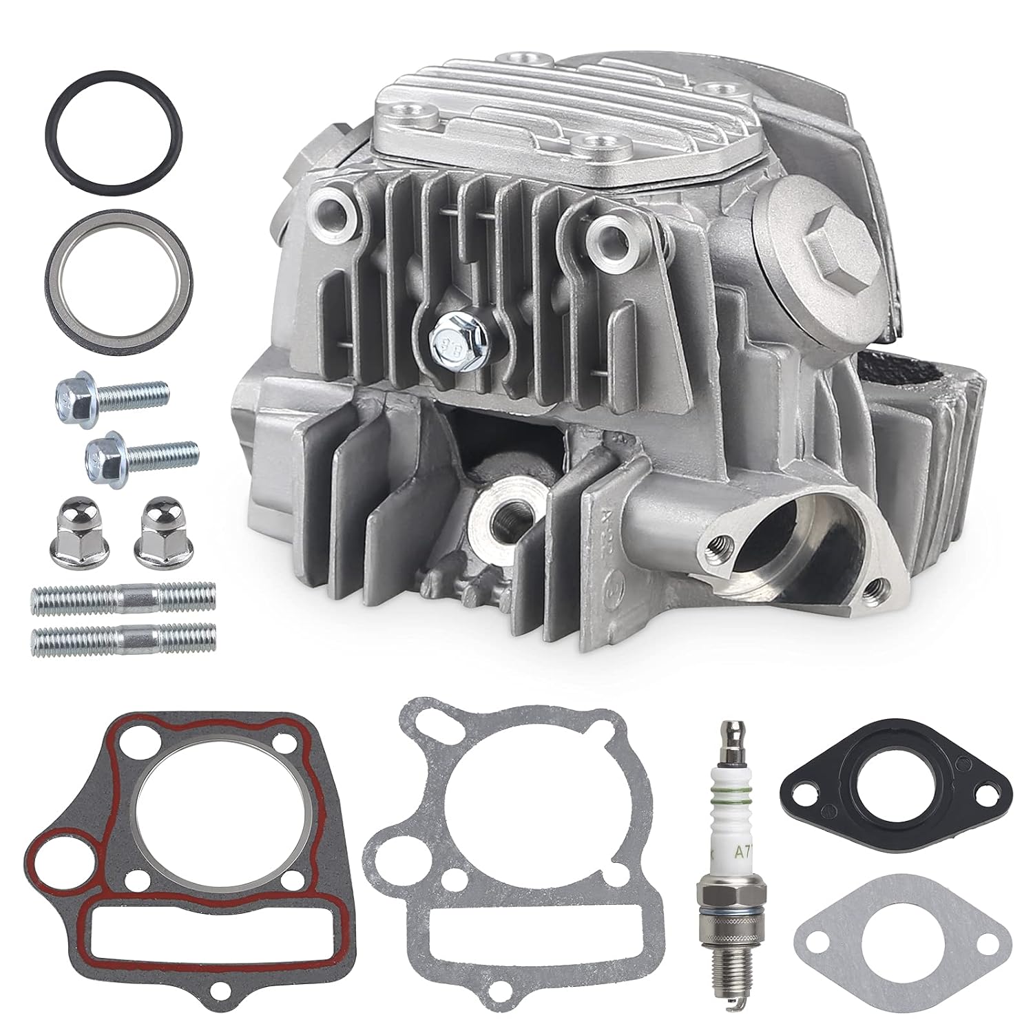 Amazon.com: WATERWICH Engine Cylinder Head Compatible with 110CC 107CC ...