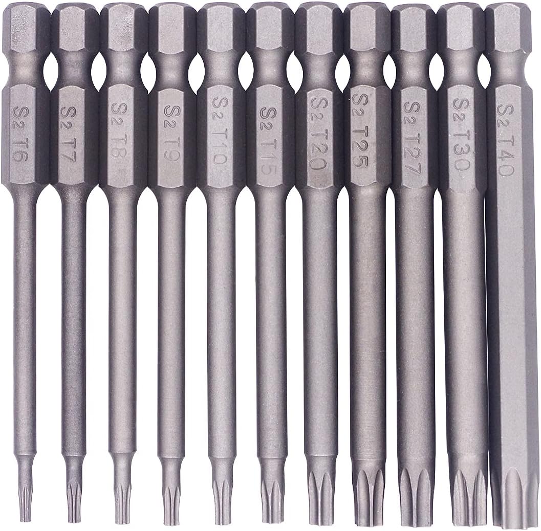 Wolfride 11pcs Torx Screwdriver Bit Set 1/4 Inch Hex Shank Magnetic ...