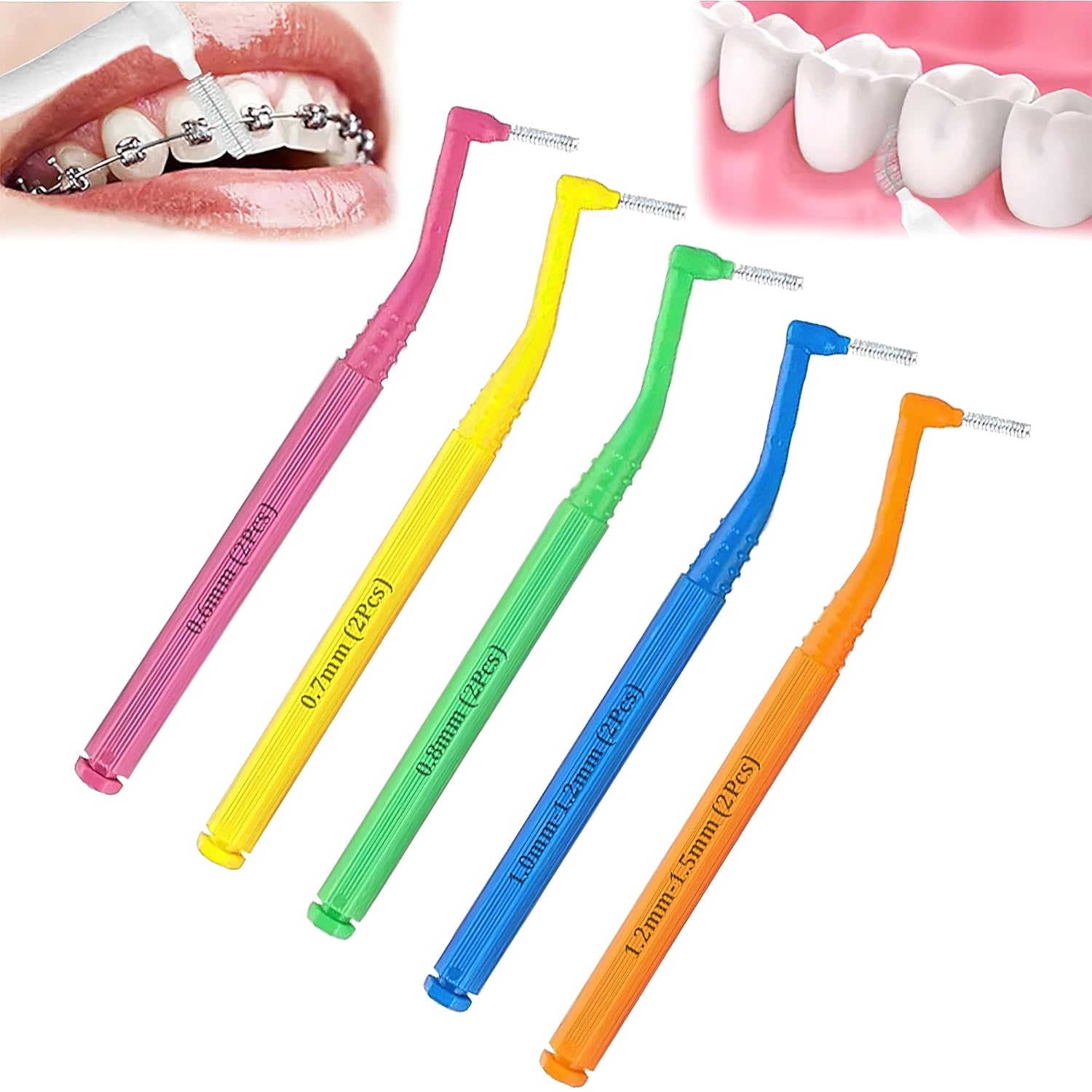 ARKZO 10 Pcs Interdental Brush for Teeth Cleaner Tooth Brush Cleaner L ...