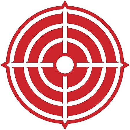 Amazon.com: EW Designs Bullseye Target Crosshairs RED Black White Vinyl ...