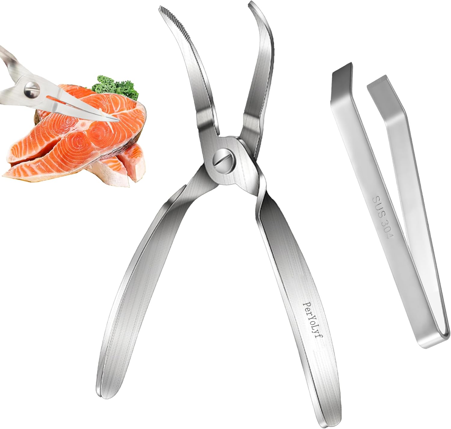 Amazon.com: Fish Bone Pliers/Tweezers 304 Food Grade Stainless Steel ...