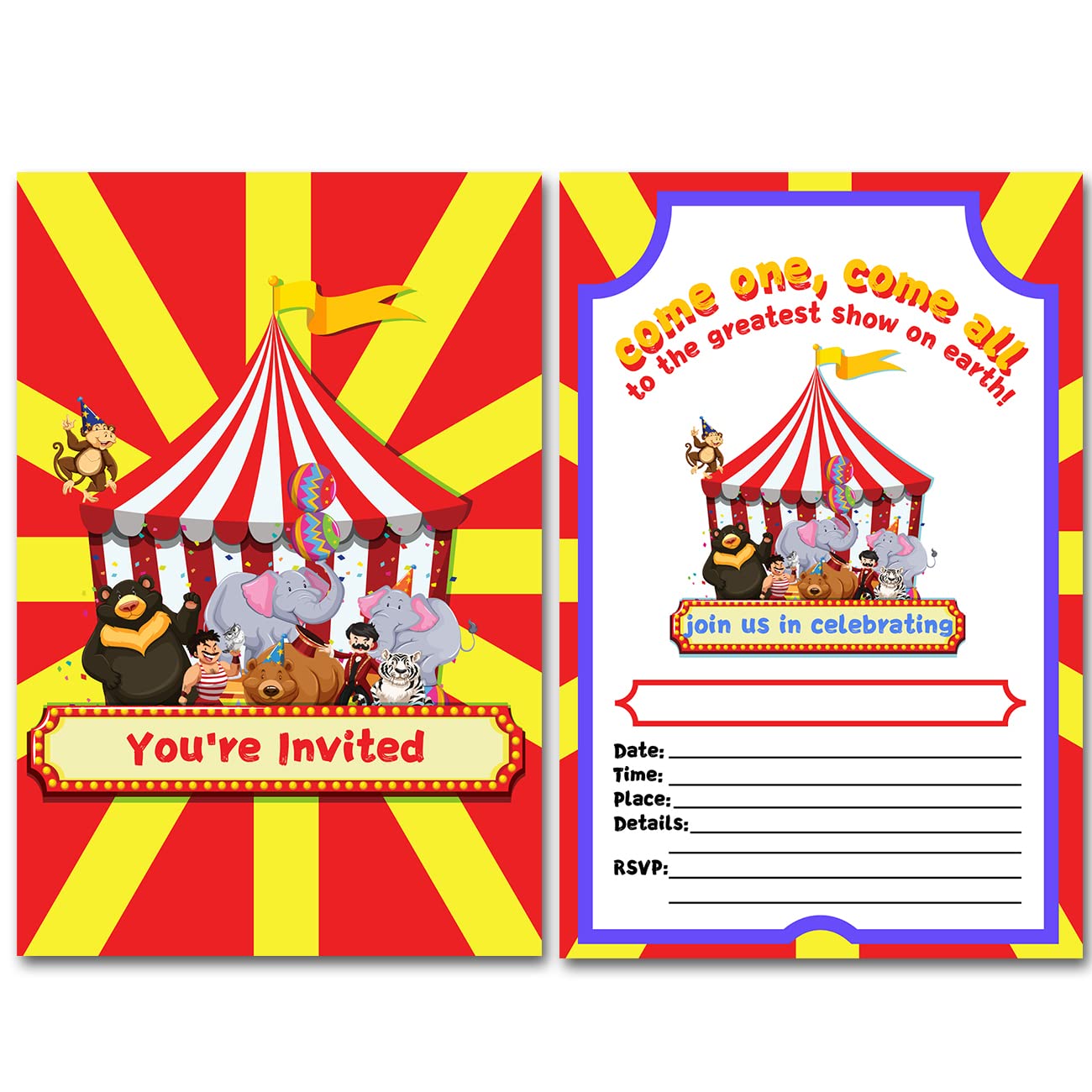 Invitaciones Para Fiesta De Carnaval De Circo Invitación Cumpleaños