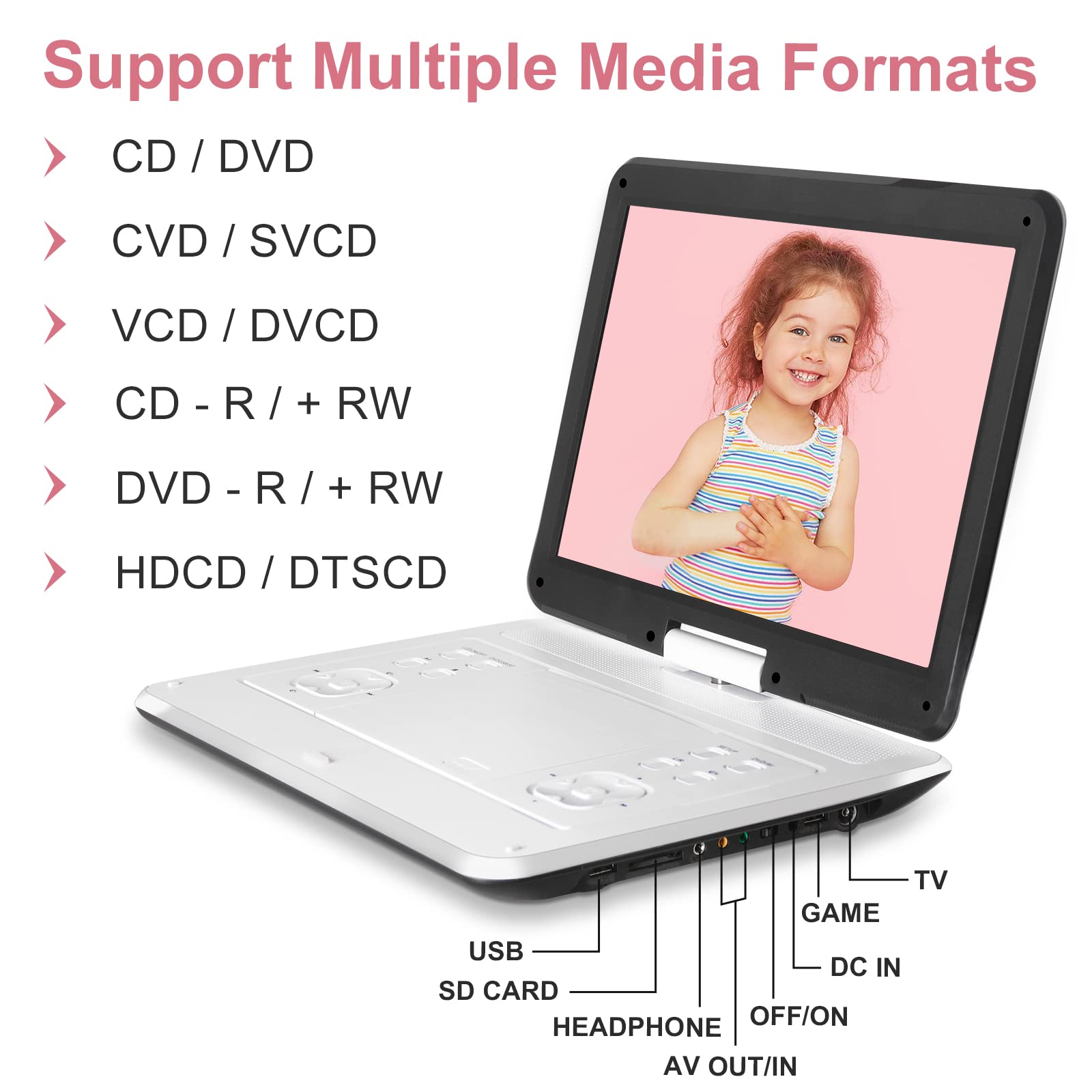 Snapklik.com : JEKERO 16.9" Portable DVD Player