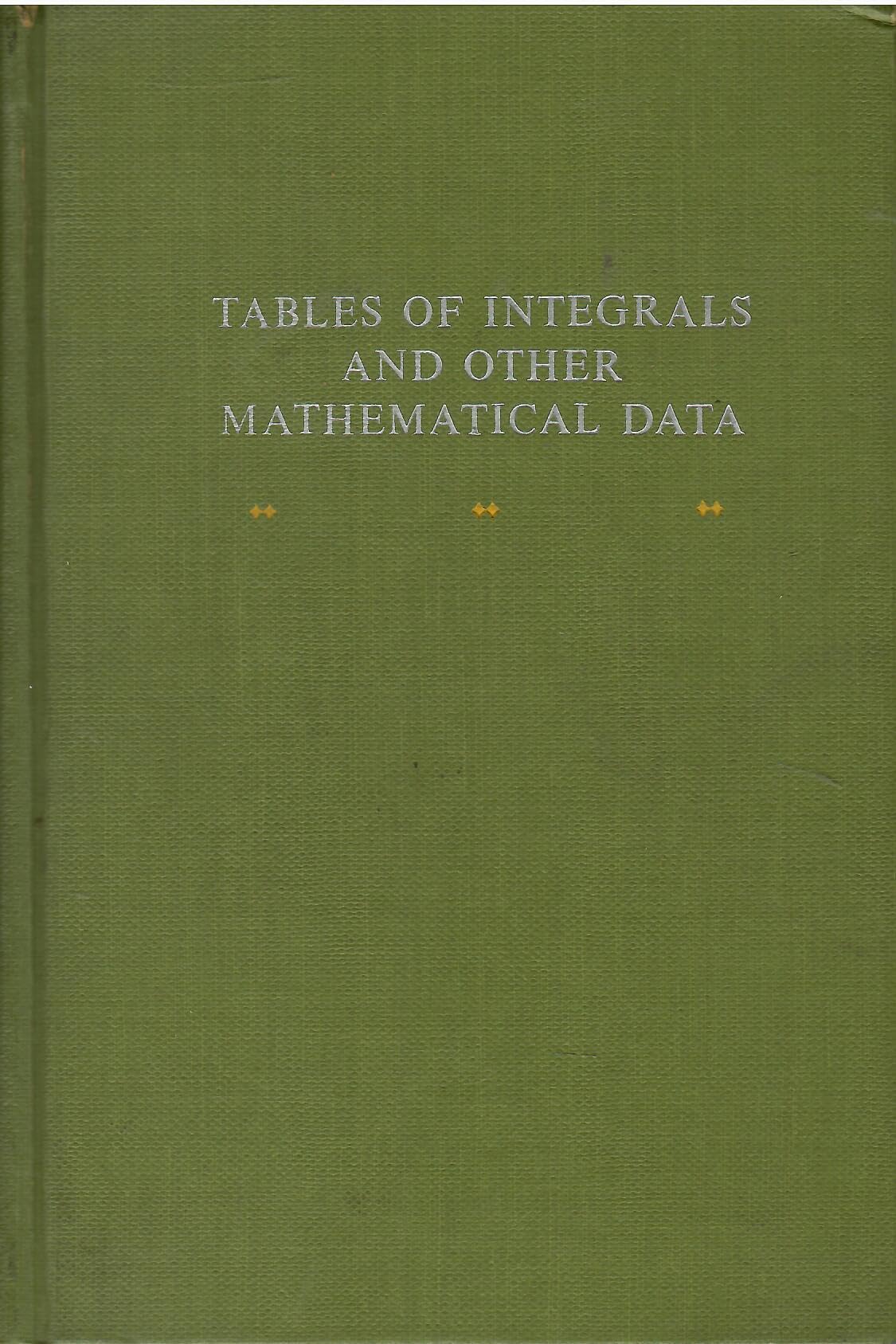 Amazon.com: Tables of Integrals and Other Mathematical Data ...