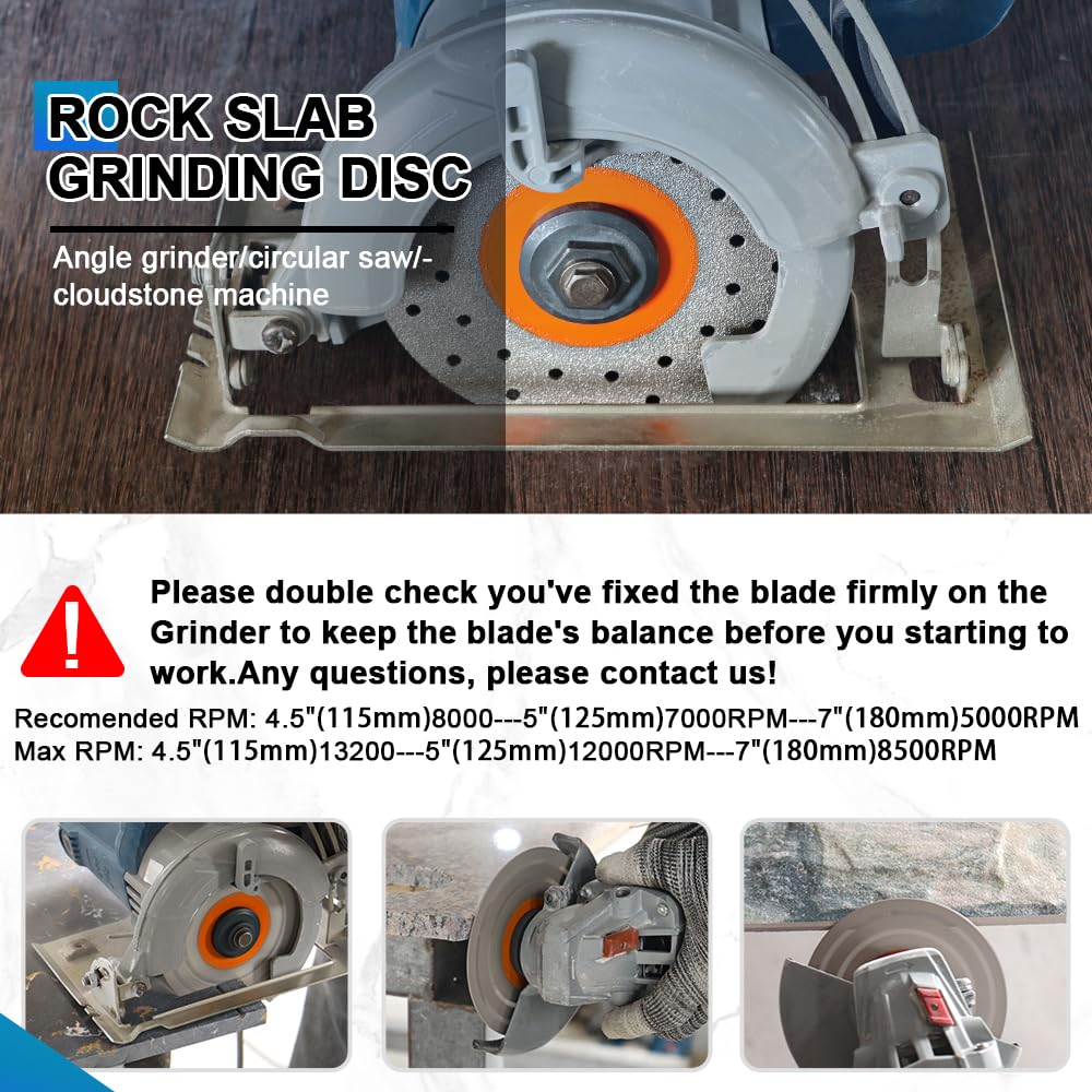 Snapklik.com : BRSCHNITT Rock Slab Grinding Disc - 5 Inch Glass Cutter Disc