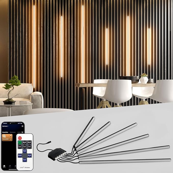 LICHASER 6 Nero Incasso LED Striscia per Pannelli Fonoassorbenti, WiFi ...