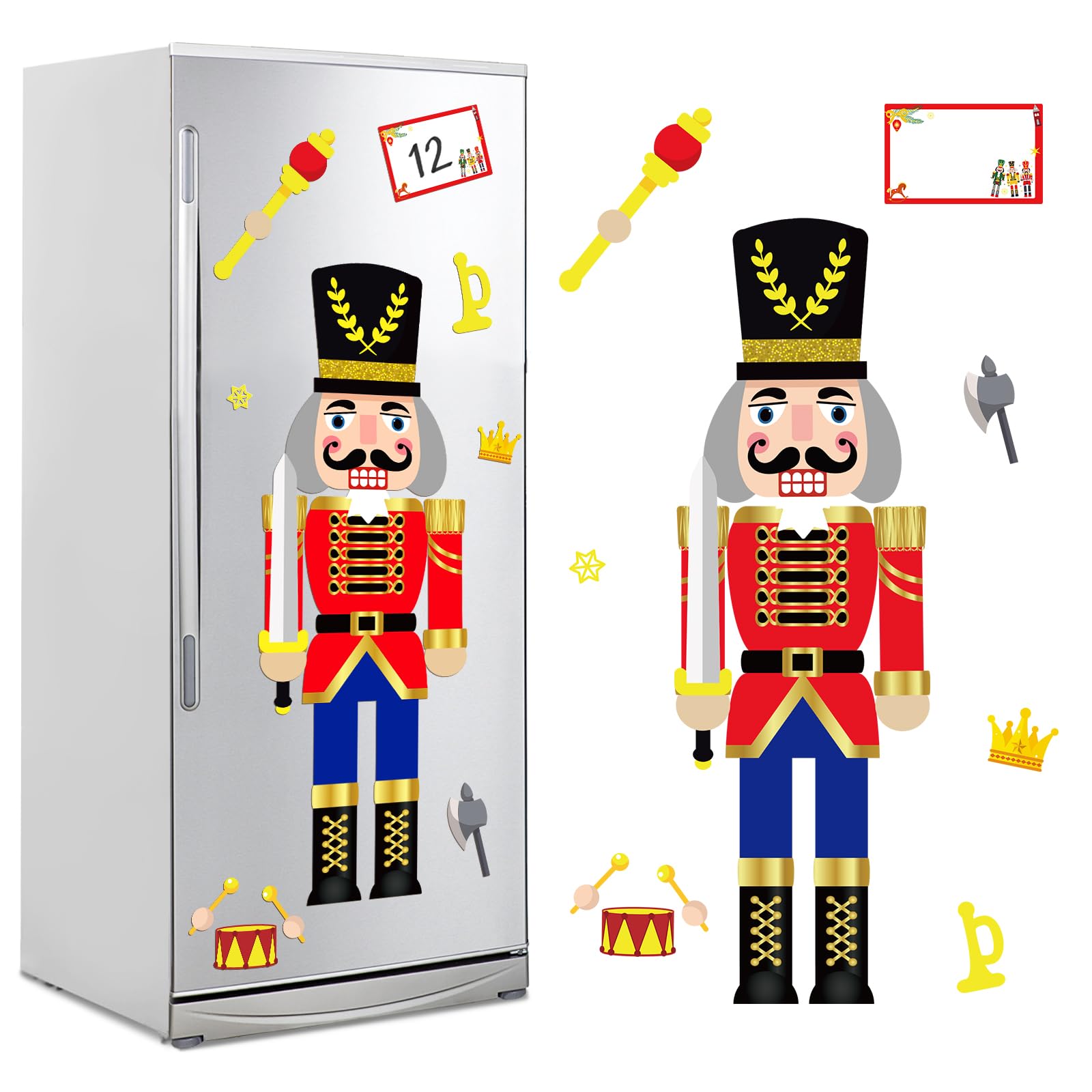 TAROME 16pcs Christmas Nutcracker Refrigerator Magnets Nutcracker ...