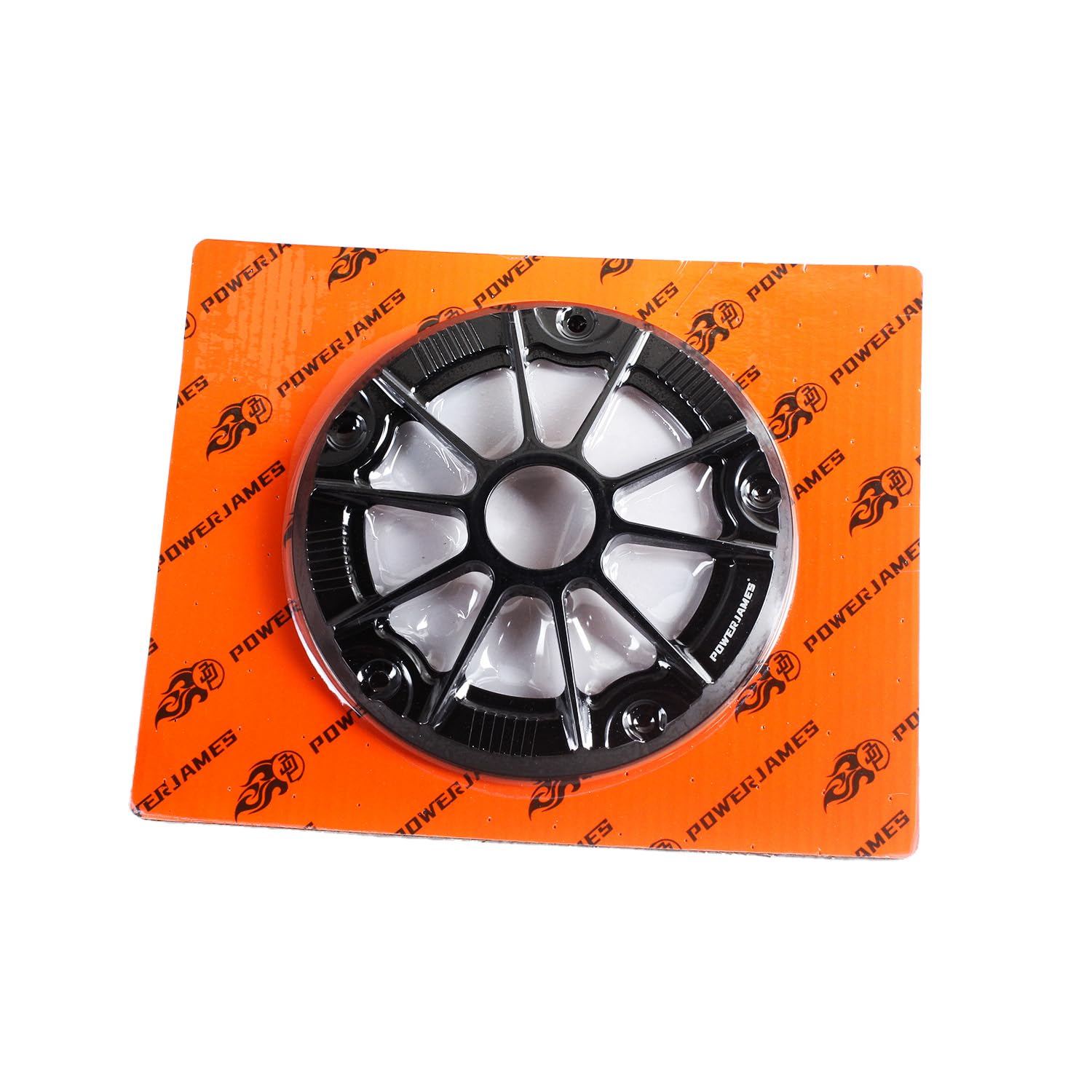 Orange Transparent Acrylic Cover POWER JAMES Black Aluminum Hollow-Out ...