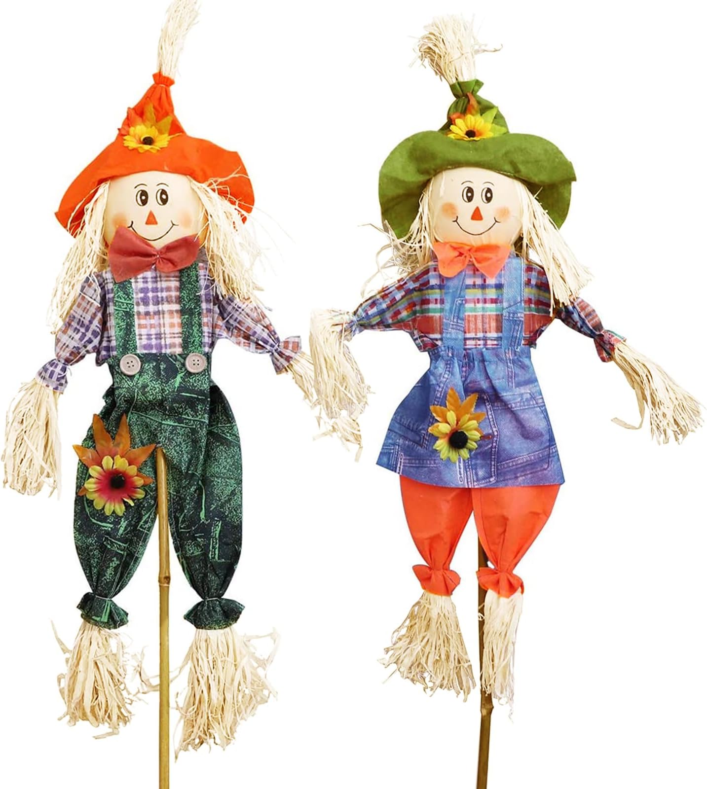 Amazon.com: RZ Express Studios 63" Large Sitting Scarecrow Fall Harvest ...