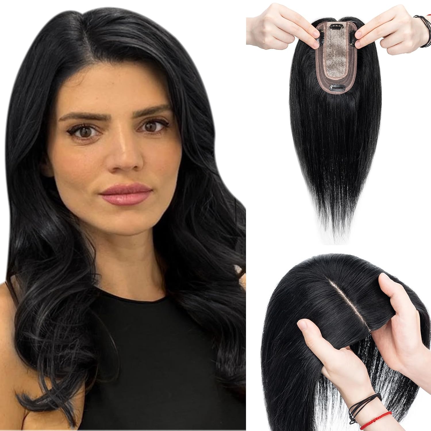 Amazon.com : Elailite Hair Toppers for Women with Thinning Hair Real ...