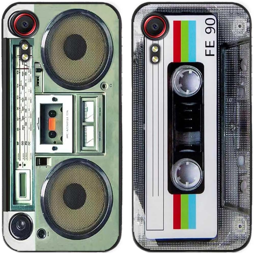 2 Pcs Retro Radio Cassette Tape Printed Durable Degradable TPU Gel ...