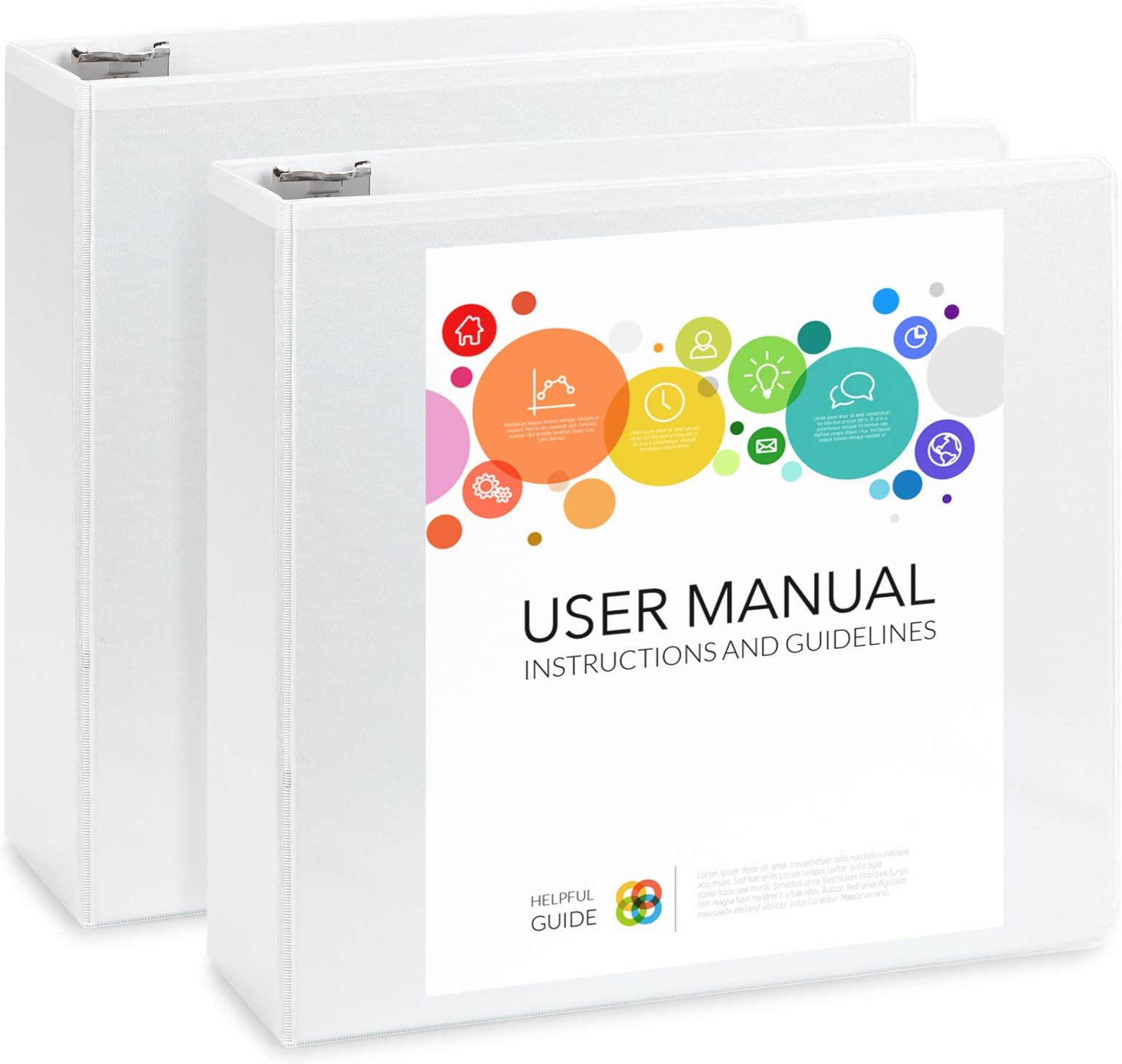 Amazon.com : Extra Large 3 Ring Binders, 4 Inch Binder with Rugged ...