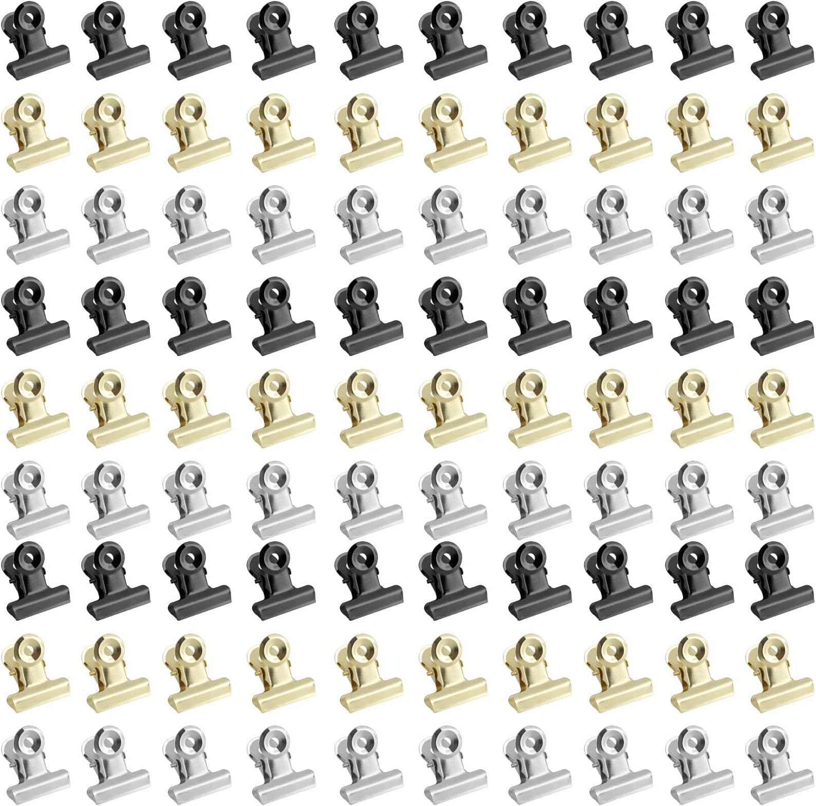 10 x Mini Bulldog Clips Letter Clips Grip Clips Chrome 22mm : Amazon.co ...