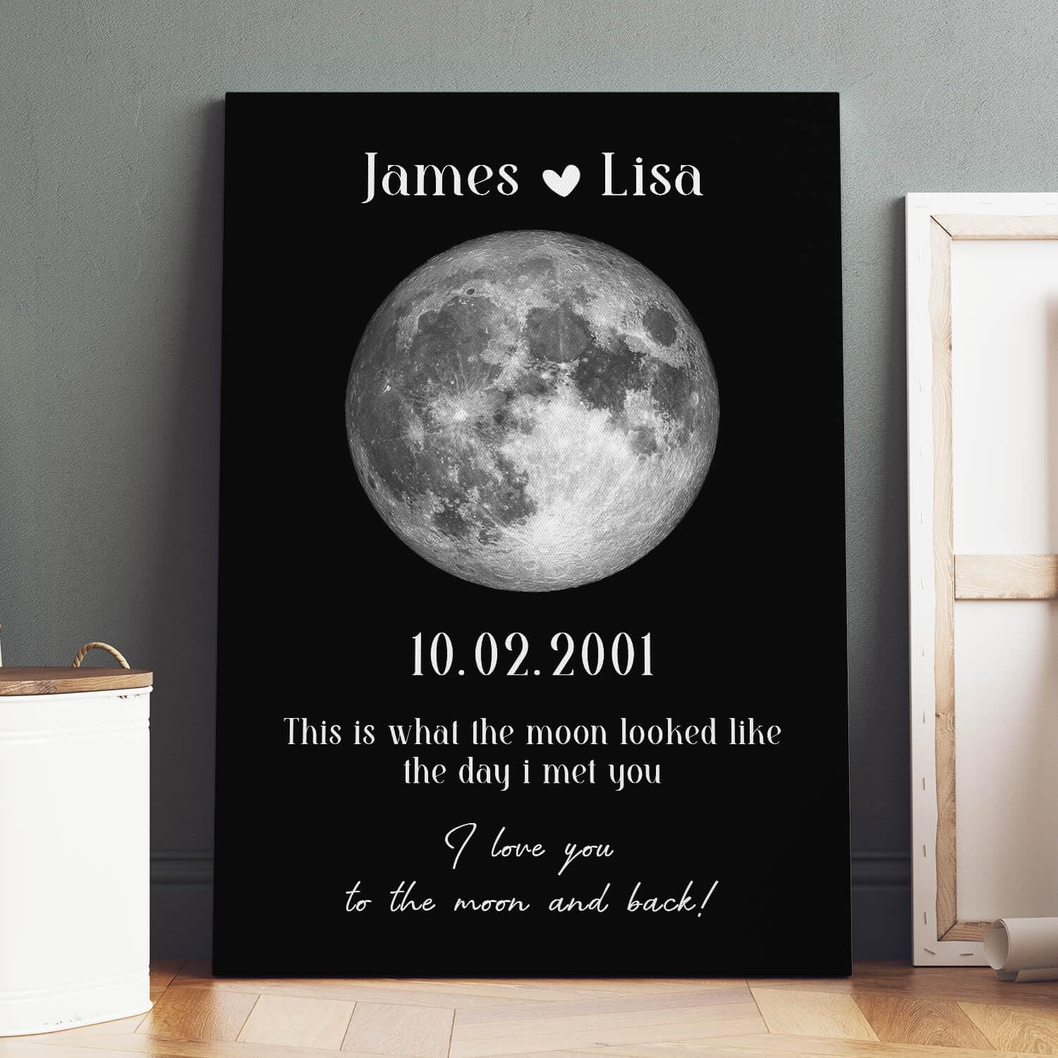 Amazon.com: HBL Store Custom Moon Phase Picture Anniversary Frame Print ...