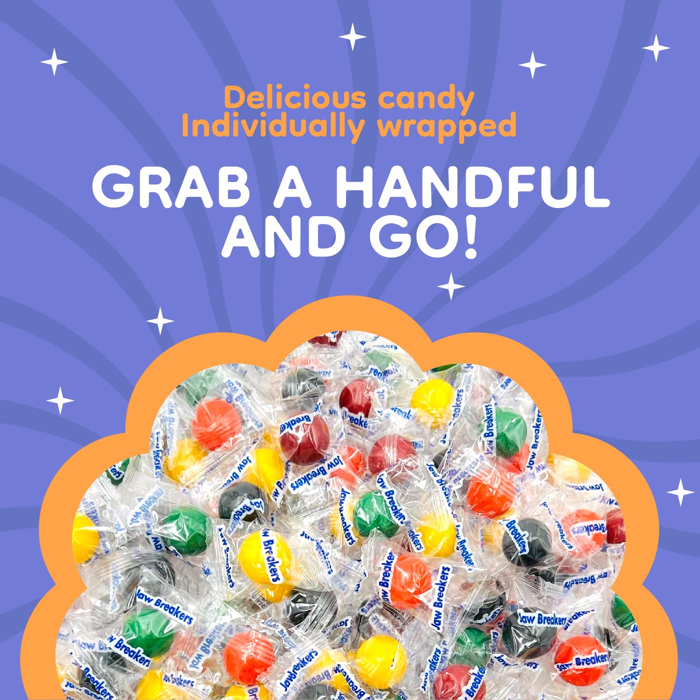 Snapklik.com : LaetaFood Jawbreakers Mini Hard Candy Fruit Flavored ...