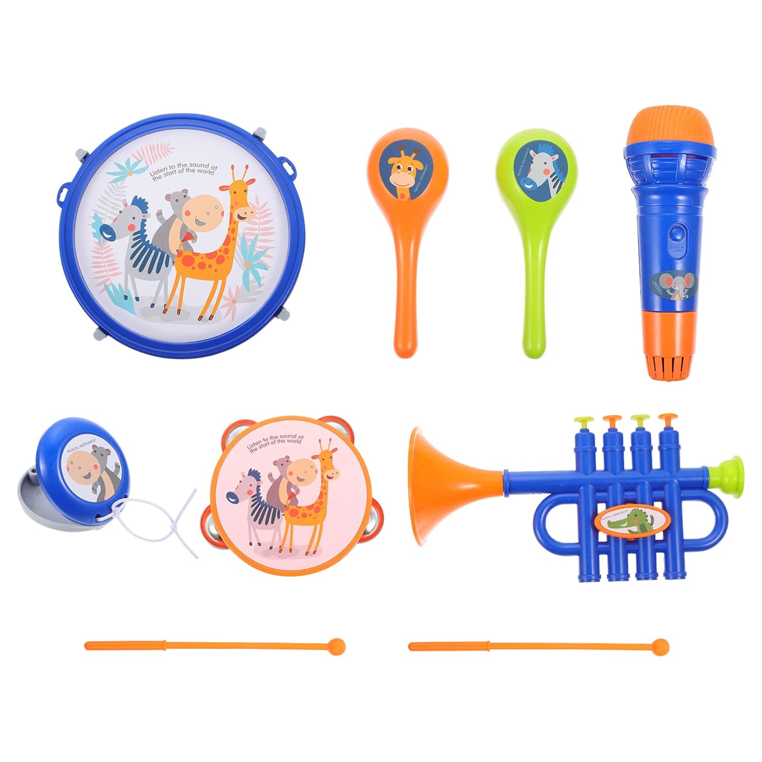 Adium 1 Set Kids Musical Instruments 7 Toddlers Rhythm Instruments Toys ...
