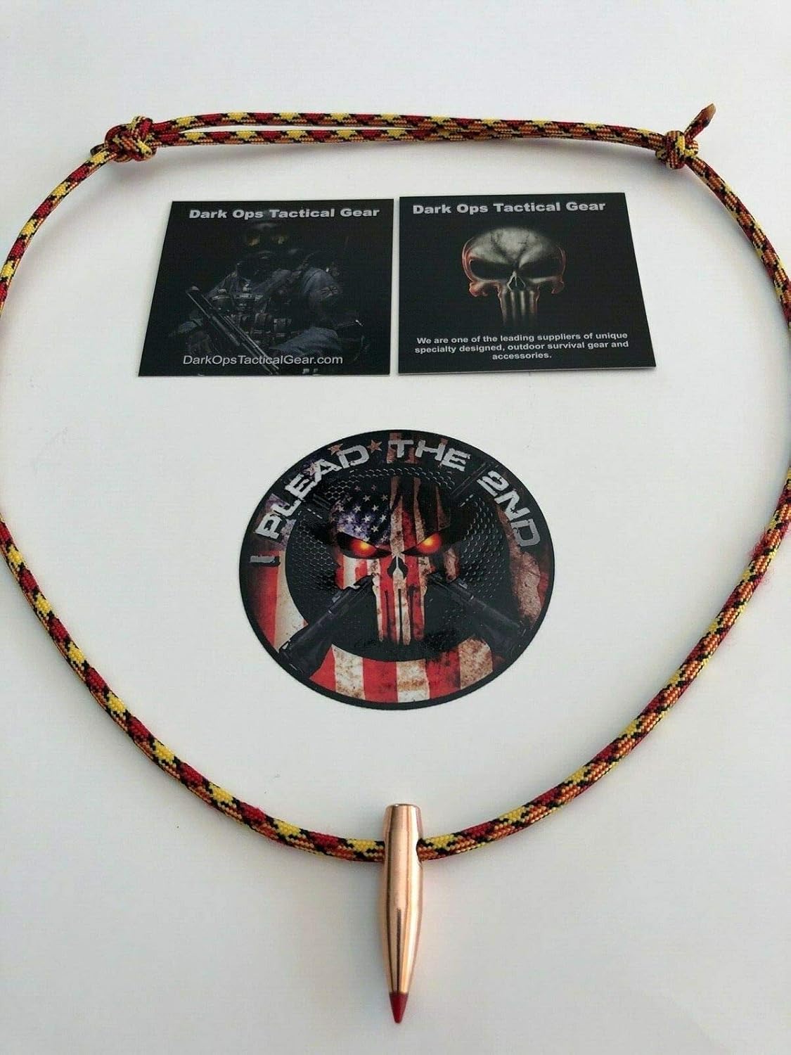 Amazon.com: Sniper HOG Tooth Necklace.550 Paracord .Red/Yellow/Black ...