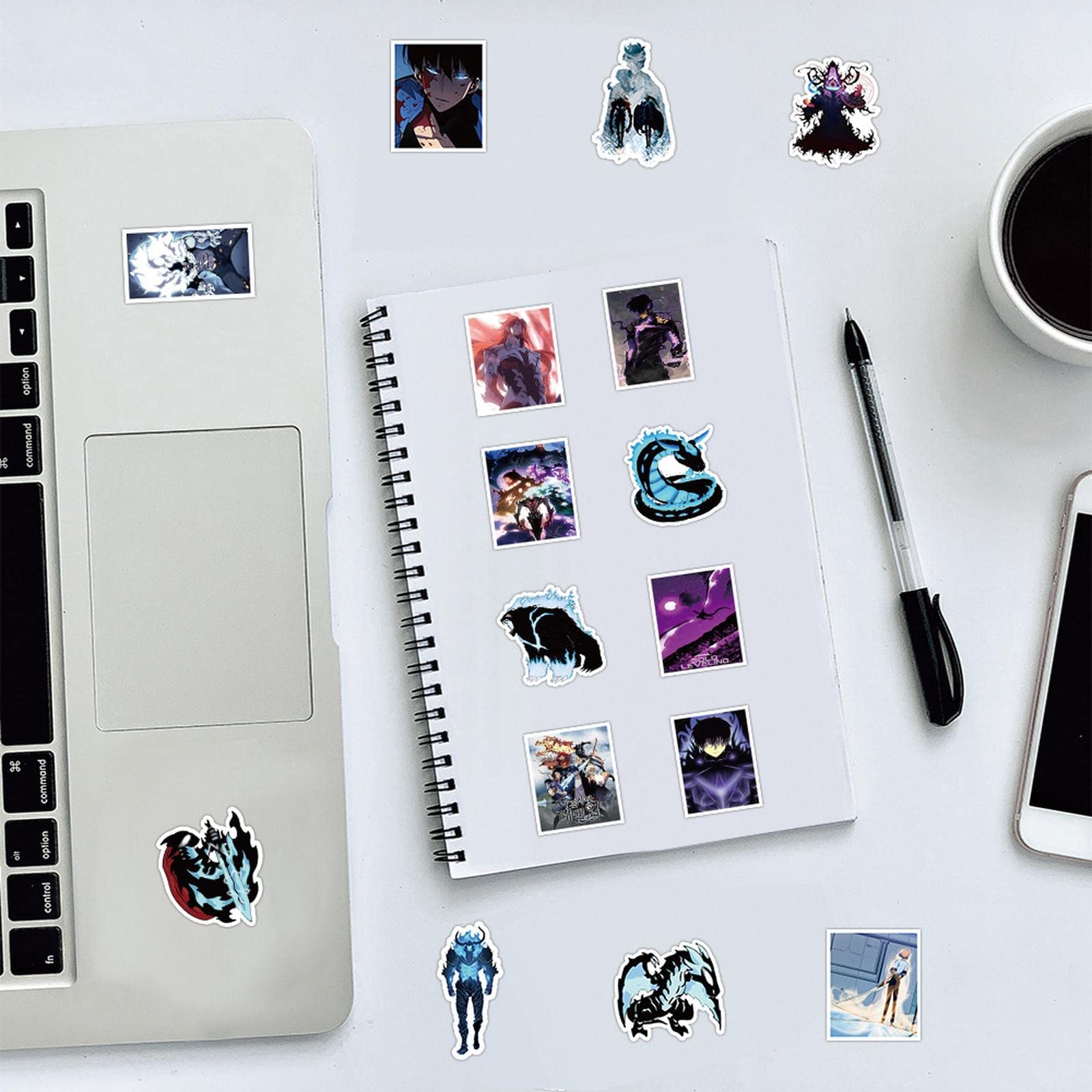 Snapklik.com : Solo Leveling Stickers 50pcs Cool Japanese Anime ...