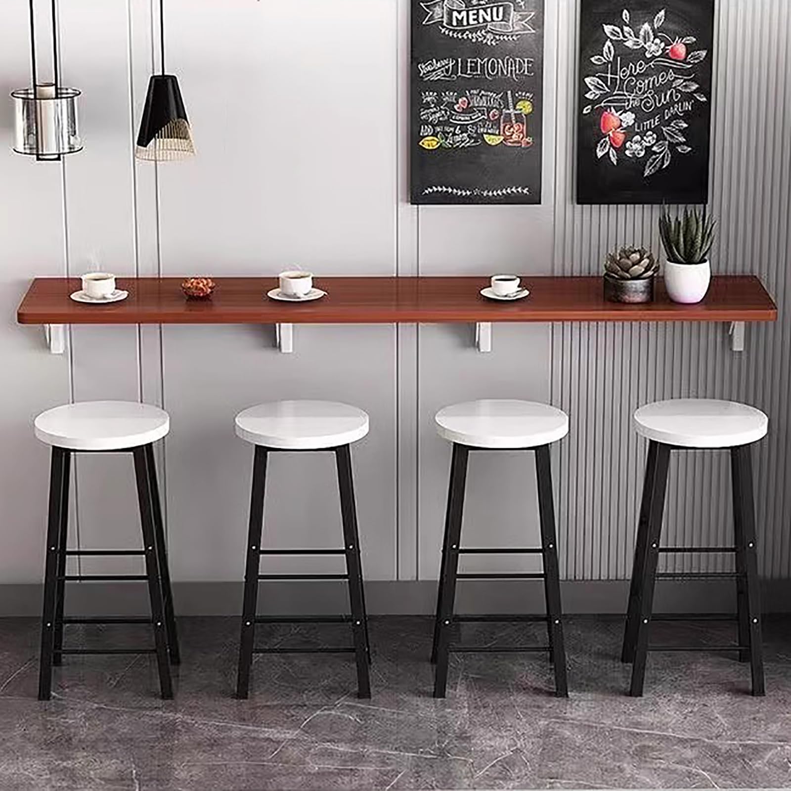 Amazon.com: Topjia Folding Wall Mounted Table, Wooden Wall Kitchen ...