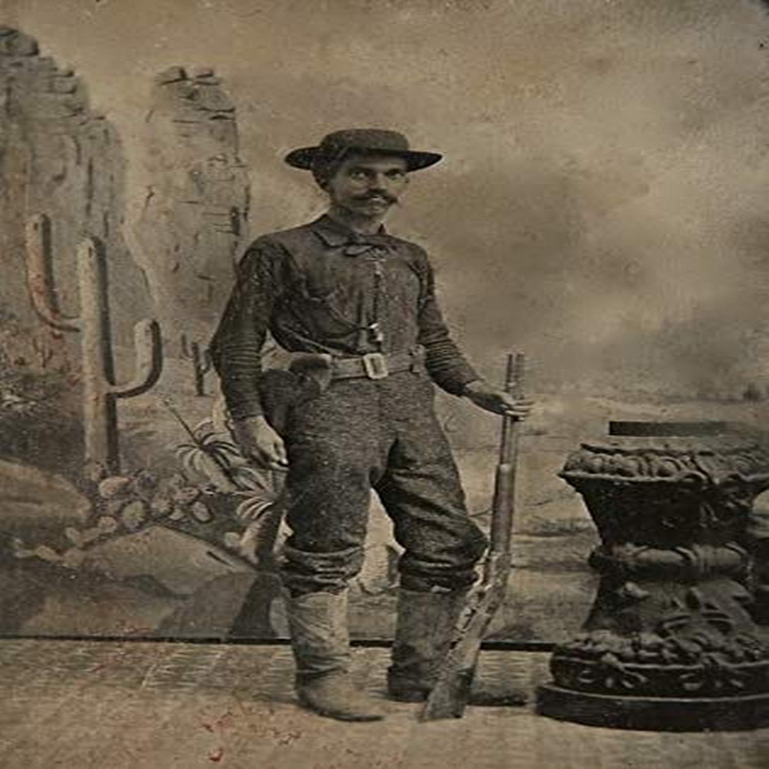 Buy Tintype Of A Well-Armed Cowboy This Dapper Range Rider Circa The ...
