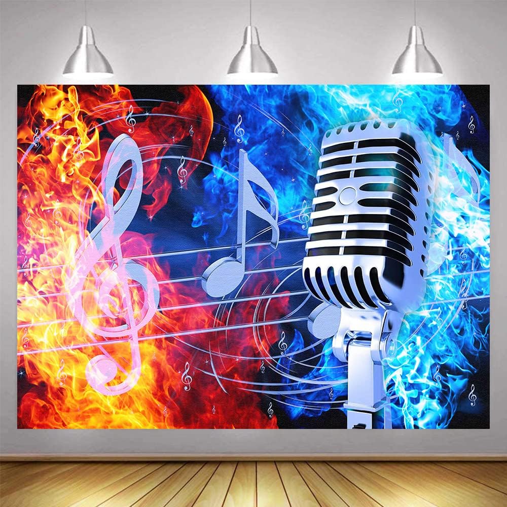 Amazon.com : Music Night Backdrop Blue Photography Backgrounds ...